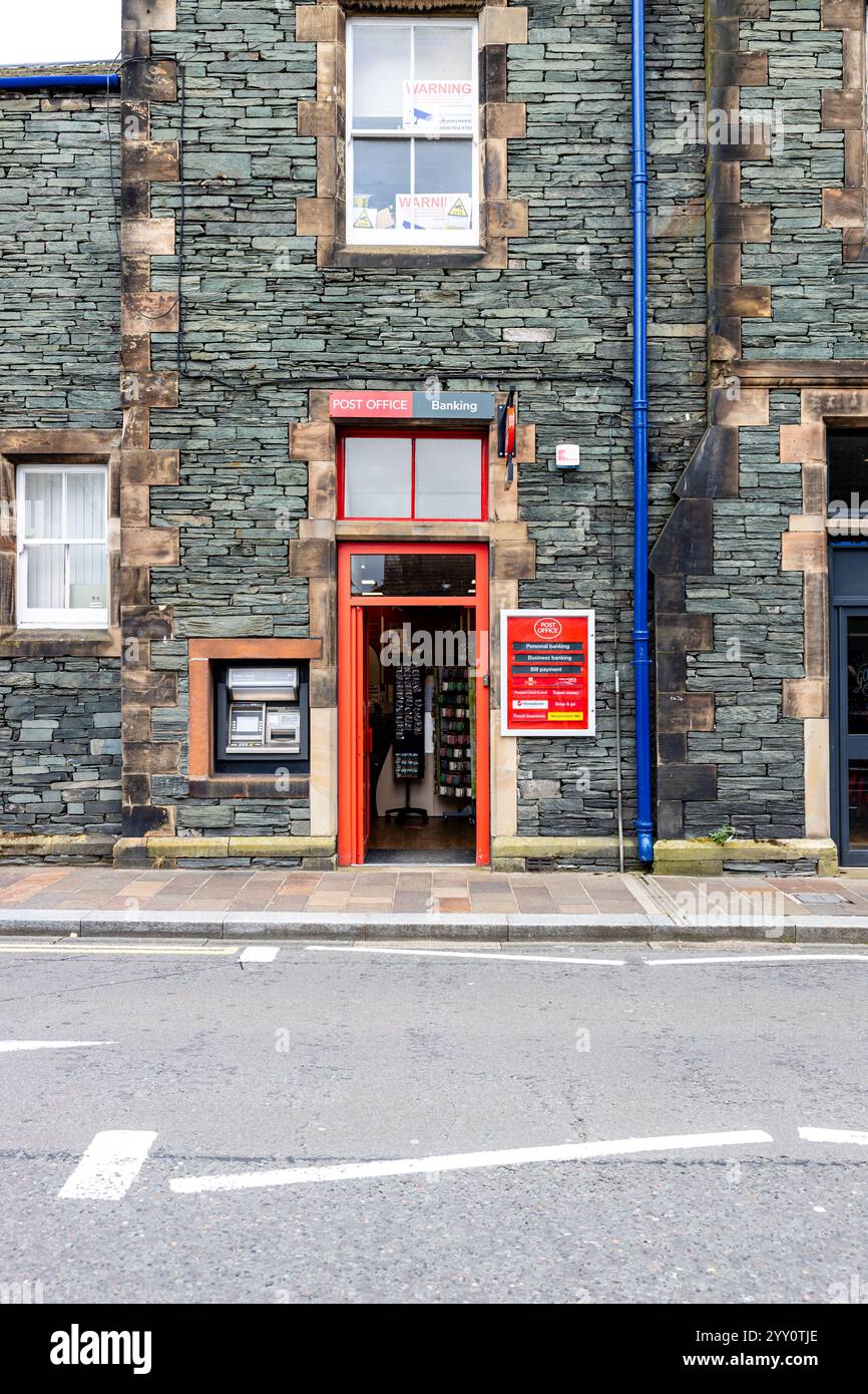 Post Office entrance Keswick, Lake District, Cumbria, England, UK Stock ...