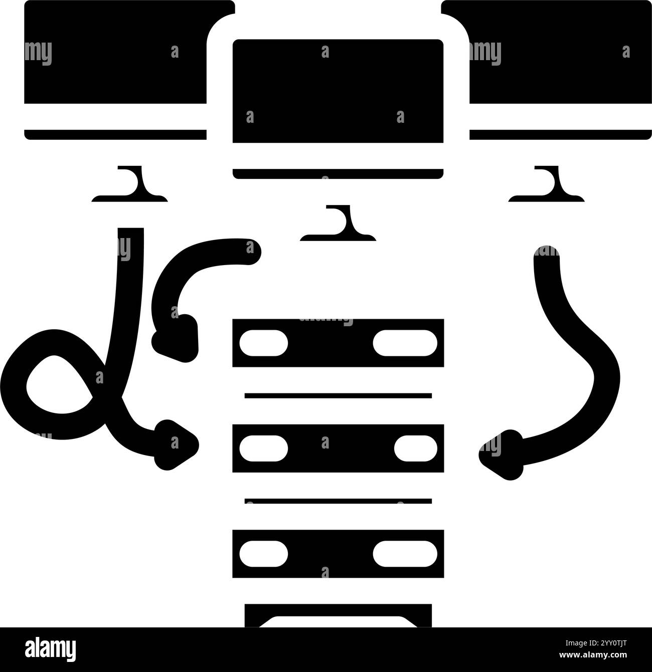virtual machine data center glyph icon vector illustration Stock Vector ...