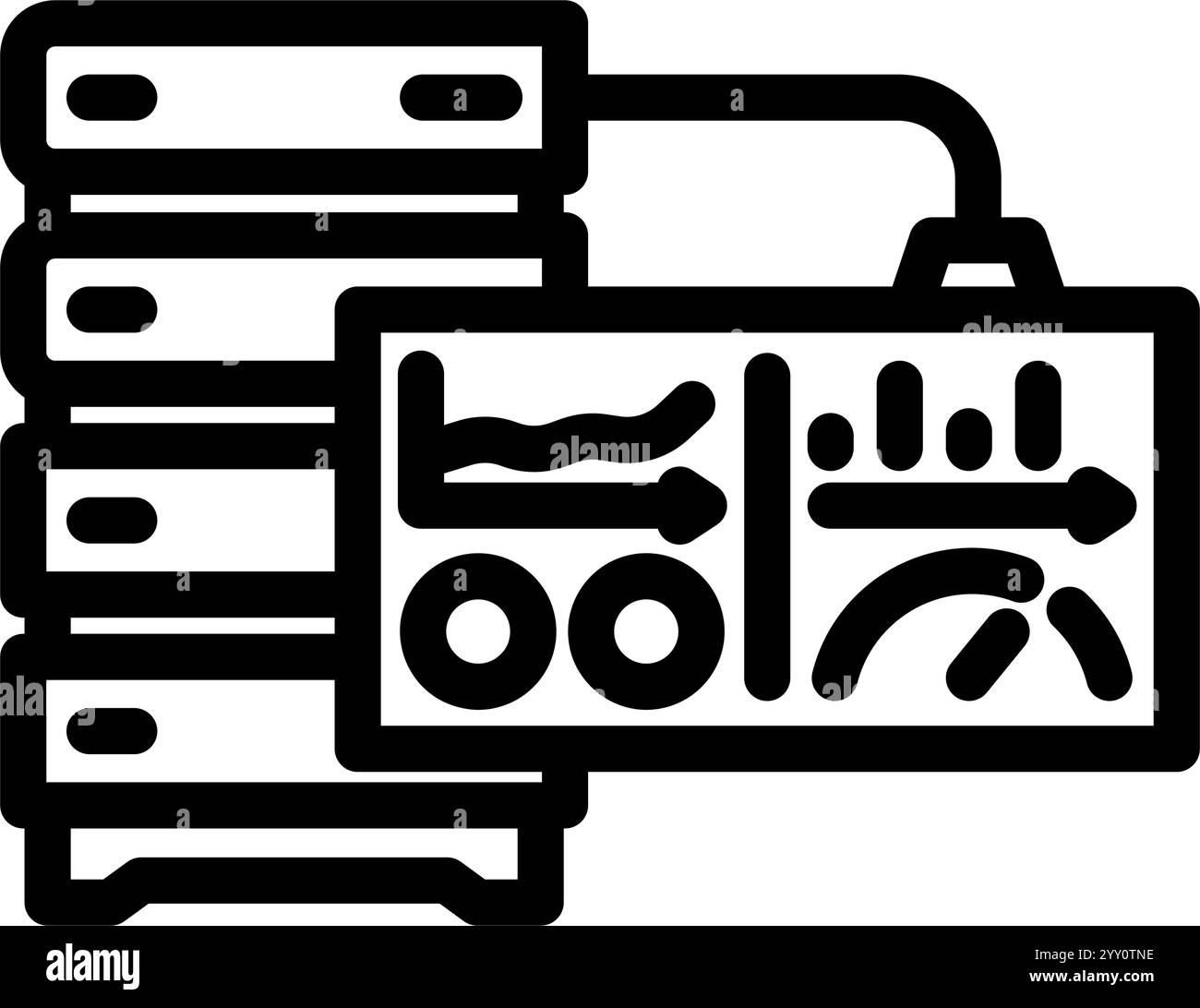 dashboard data center line icon vector illustration Stock Vector Image ... dashboard data center line icon vector illustration Stock Vector Image ...