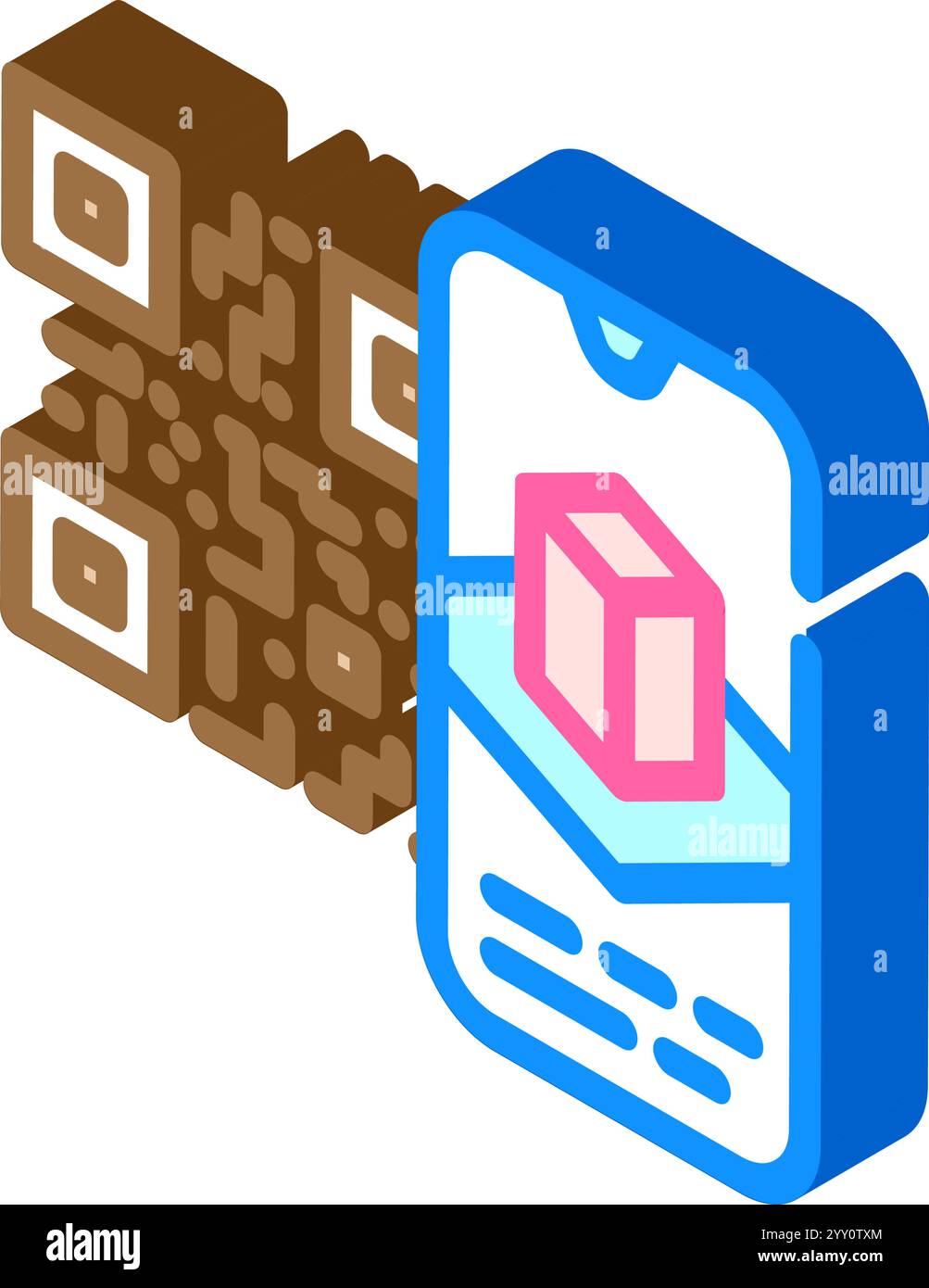 ar marker augmented reality isometric icon vector illustration Stock ...