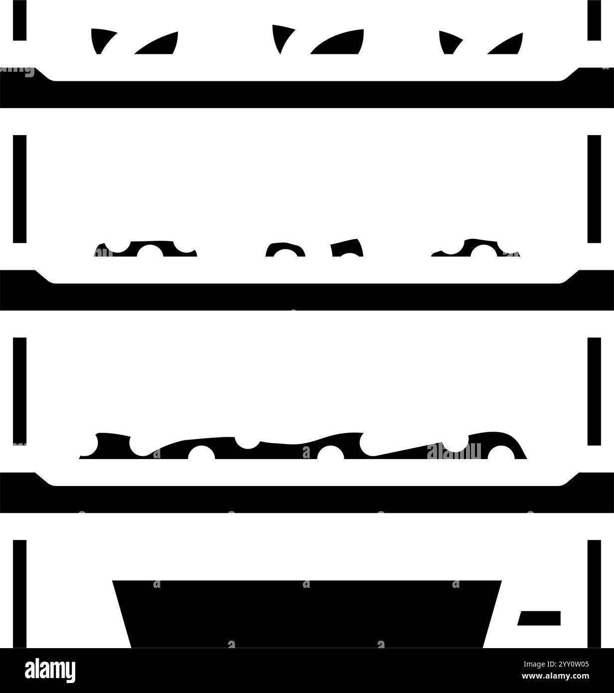 vertical farming rack agri tech glyph icon vector illustration Stock ...