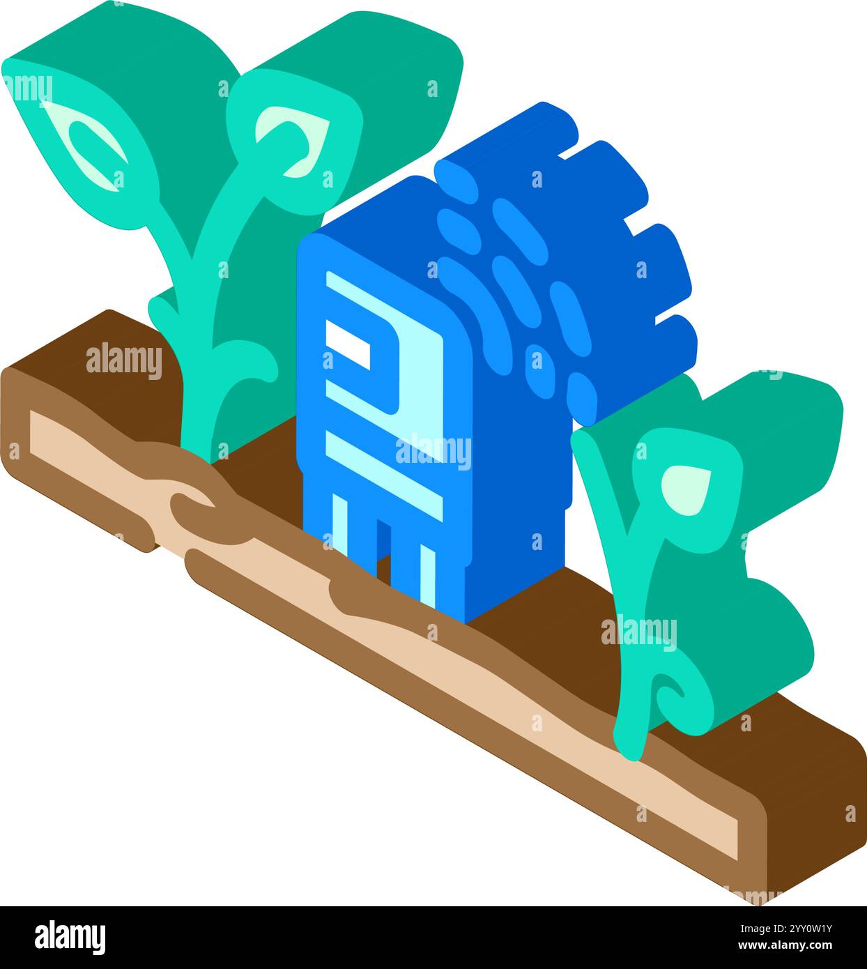 plant sensor agri tech isometric icon vector illustration Stock Vector ...