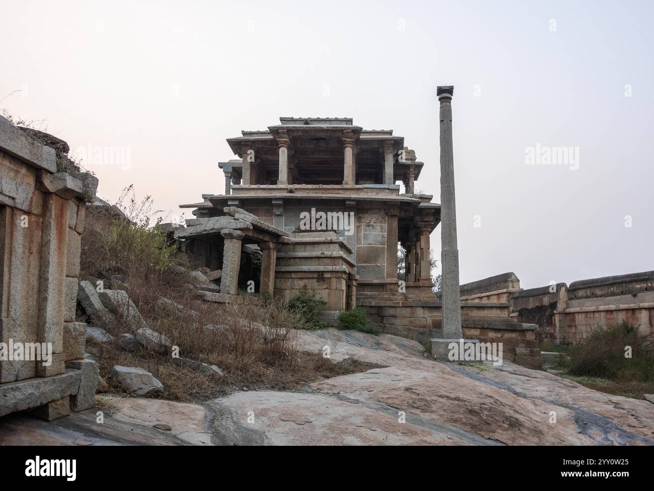 Hemakuta Hill Temple Complex in Hampi. India Stock Photo - Alamy