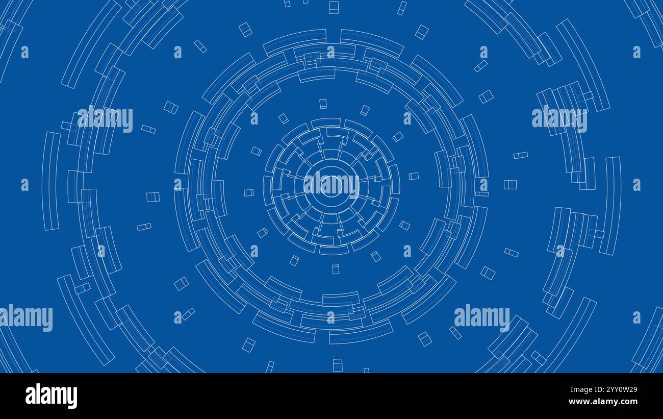 3D circular pattern. Style wireframe model Stock Vector Image & Art - Alamy
