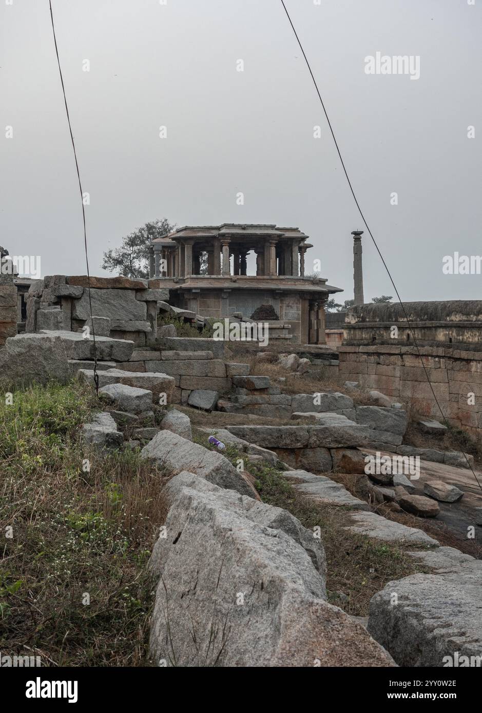 Hemakuta Hill Temple Complex in Hampi. India Stock Photo - Alamy