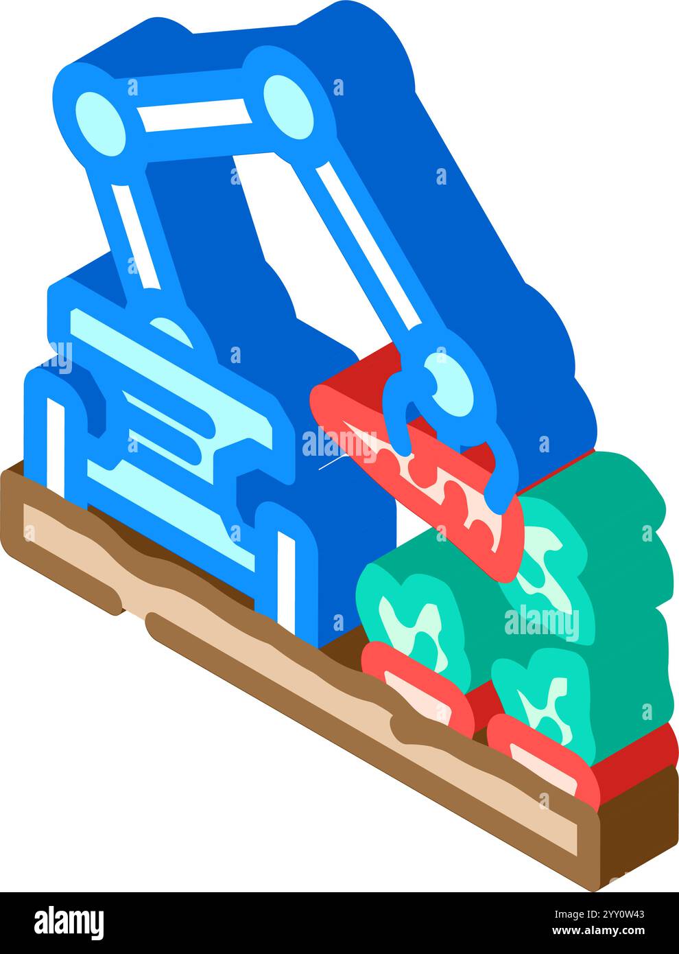 farm robot agri tech isometric icon vector illustration Stock Vector ...