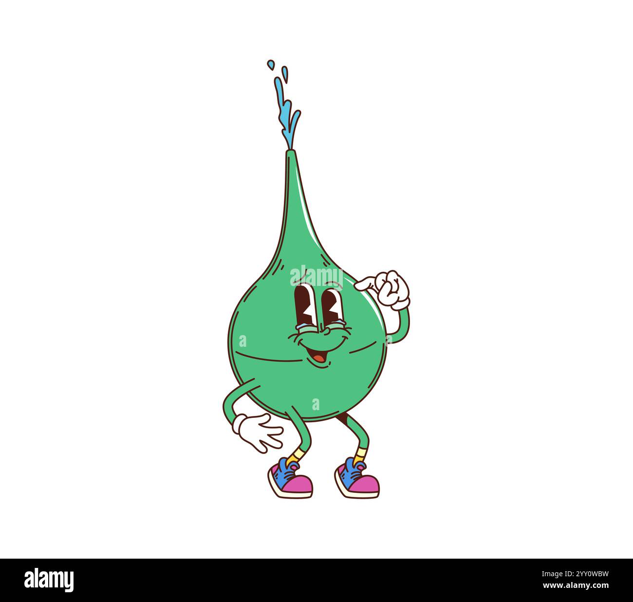 Cartoon rubber enema groovy medicine and health character with smiling ...