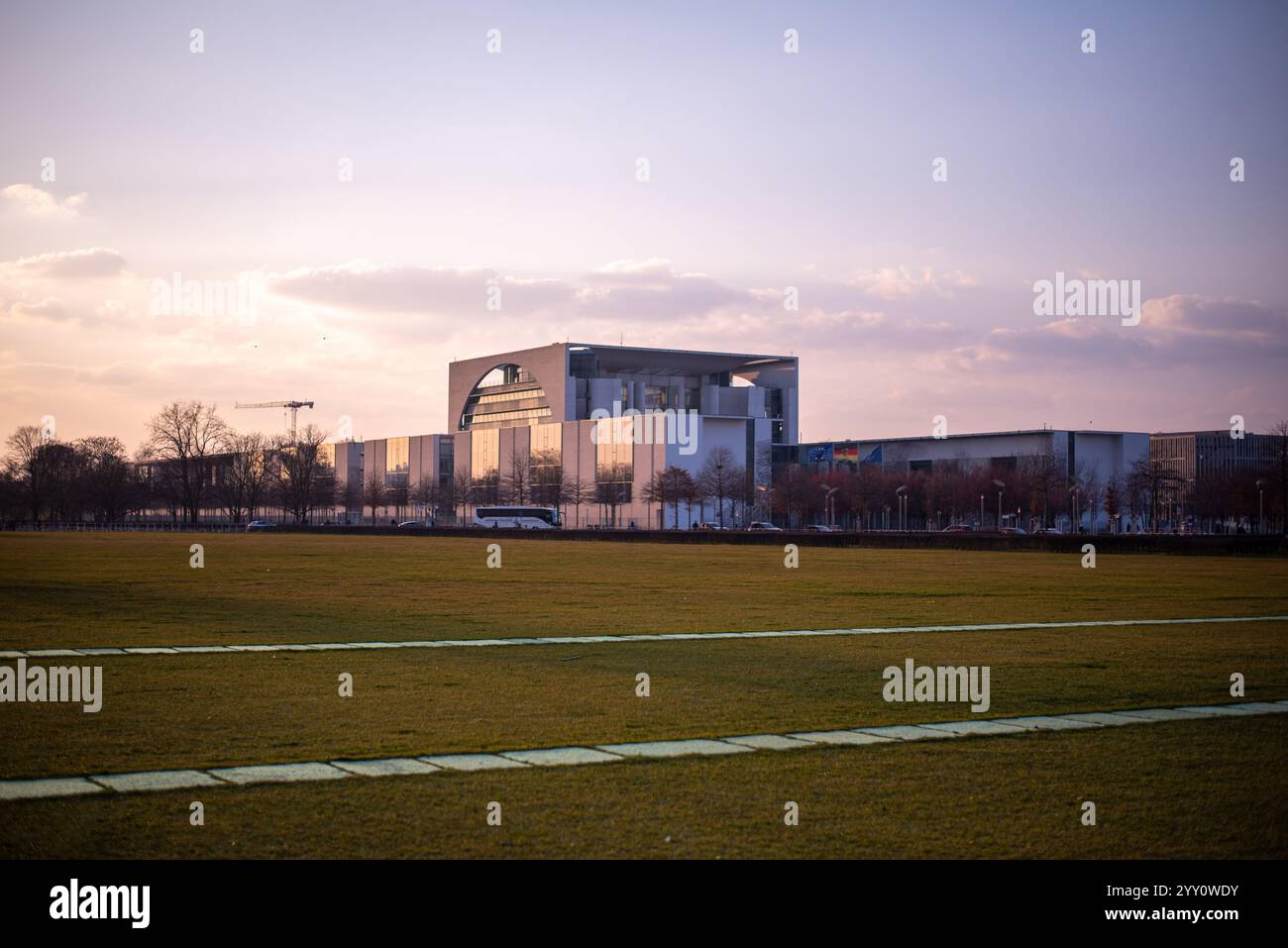 The German Chancellery in Berlin, a modern federal government office ...
