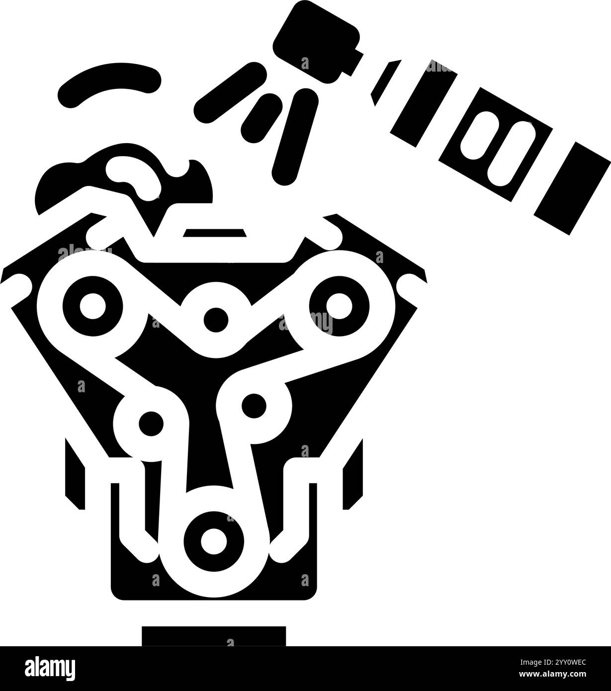 engine degreaser car care glyph icon vector illustration Stock Vector ...