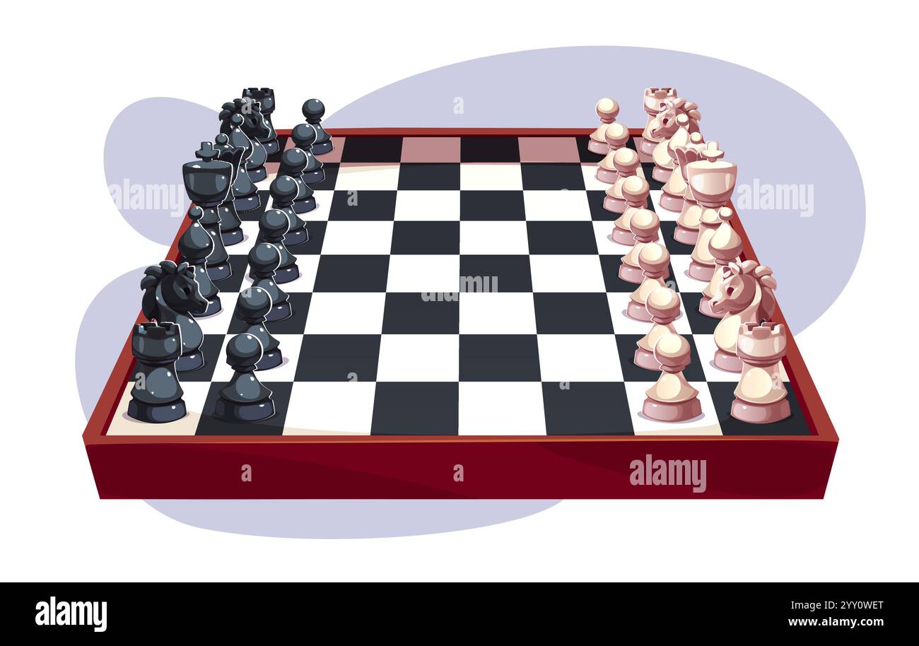 Chess start game isolated Stock Vector Images - Alamy