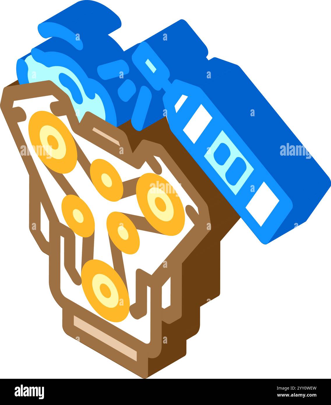 engine degreaser car care isometric icon vector illustration Stock ...