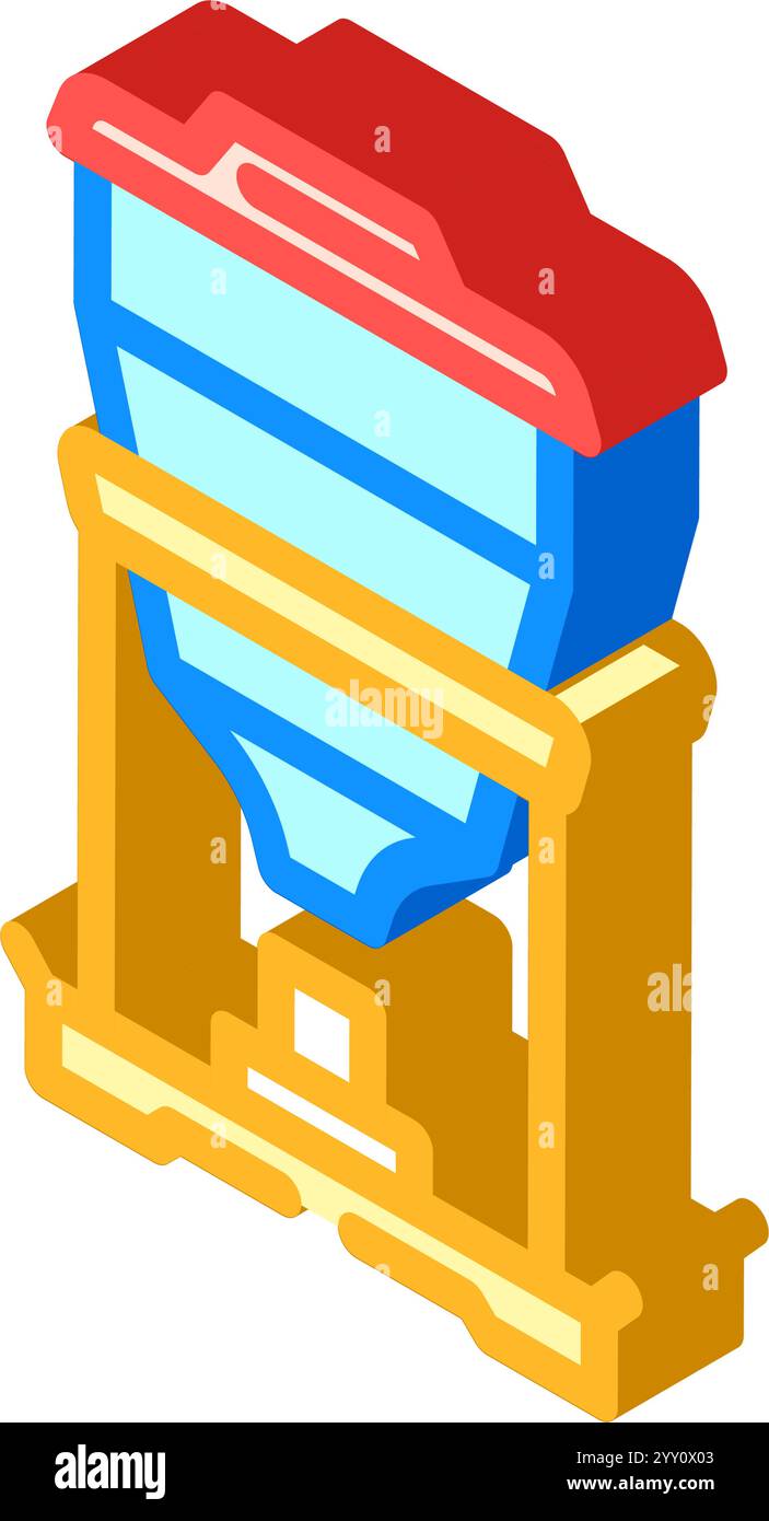 automated feeder agri tech isometric icon vector illustration Stock ...