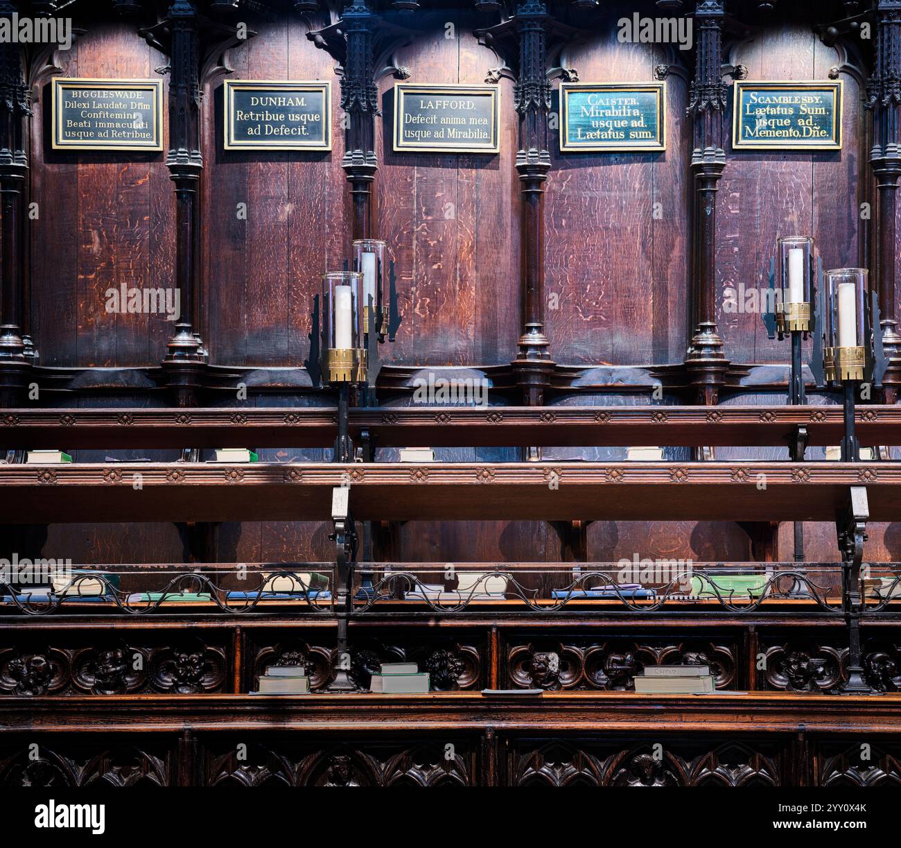 Wooden choir stalls in choir hi-res stock photography and images - Alamy
