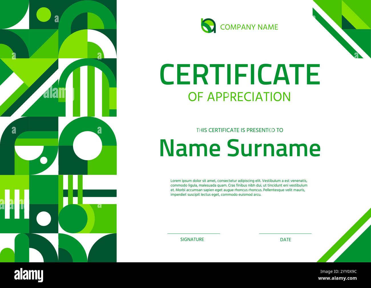 Certificate of appreciation template, environment ecology theme with ...