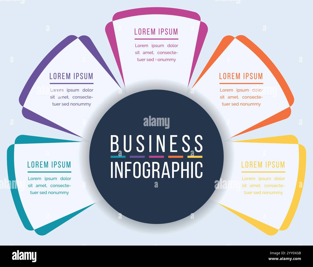 5 Options Infographic design 5 Steps, objects, elements or options ...