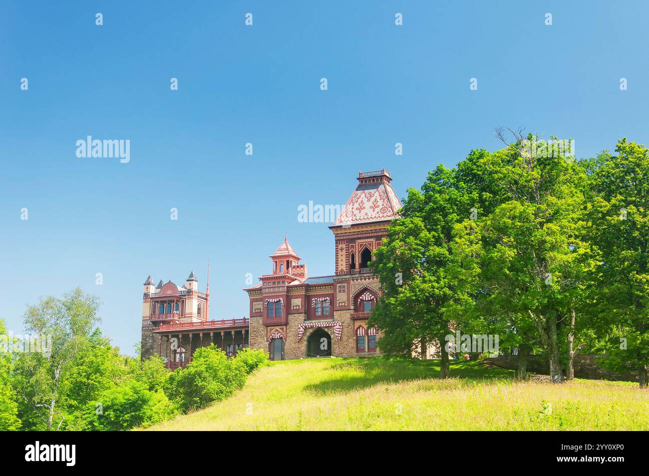 the historic estate and building at the olana state historic site in ...