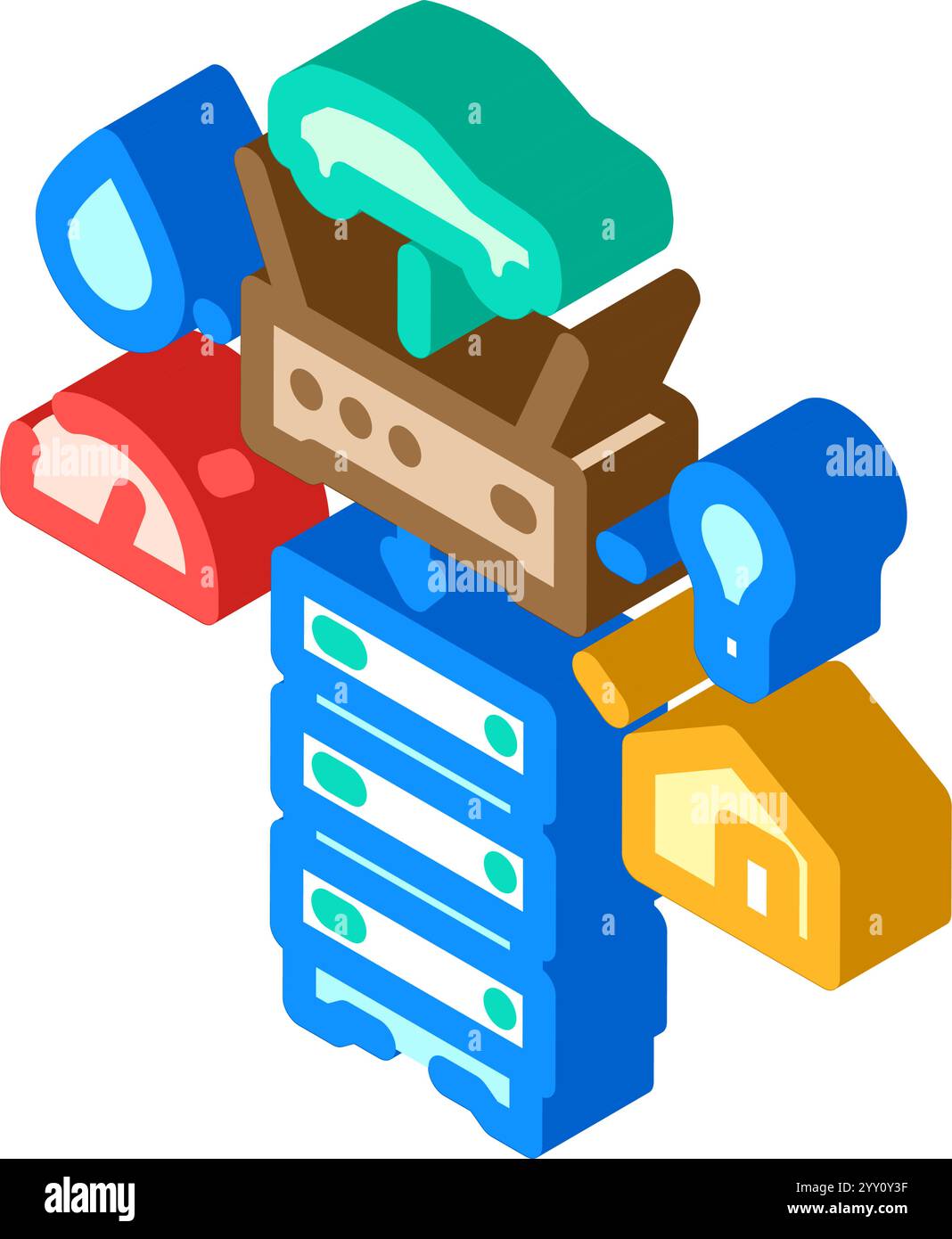 Iot Gateway Data Center Isometric Icon Vector Illustration Stock Vector Image And Art Alamy