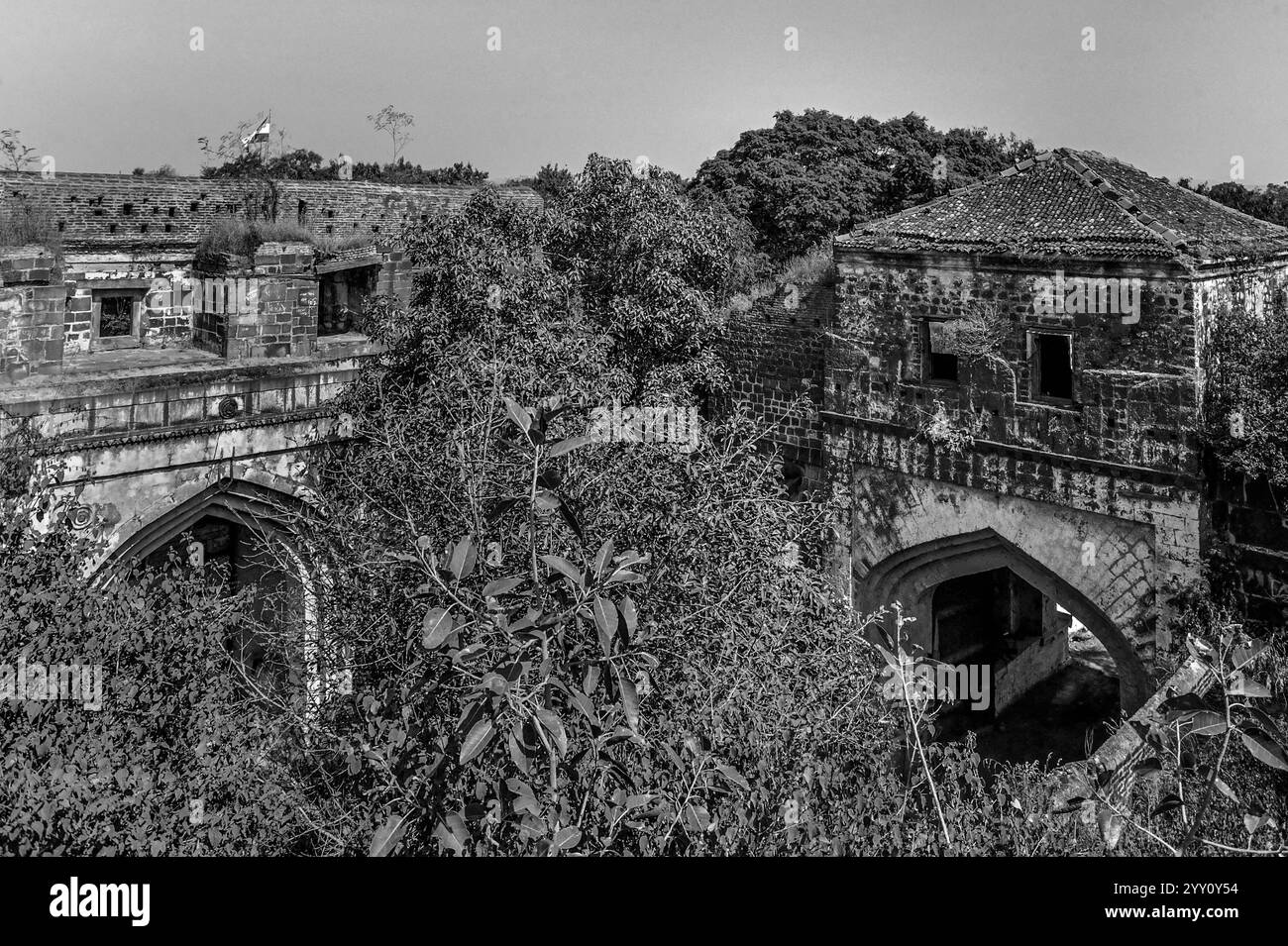 11 Nov 2011 Vintage Old Black and White Photo of Rampart (fortification ...