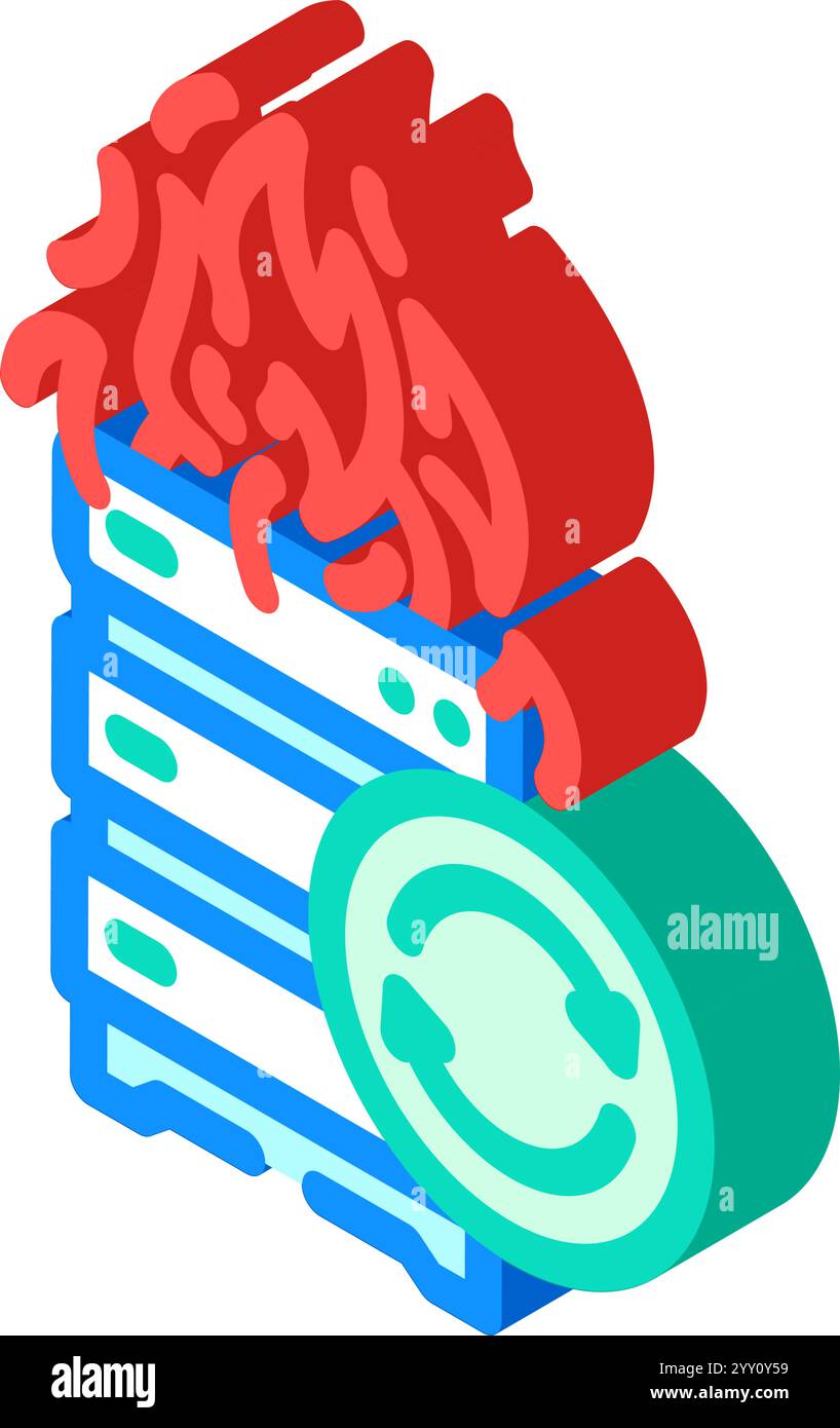 disaster recovery data center isometric icon vector illustration Stock ...