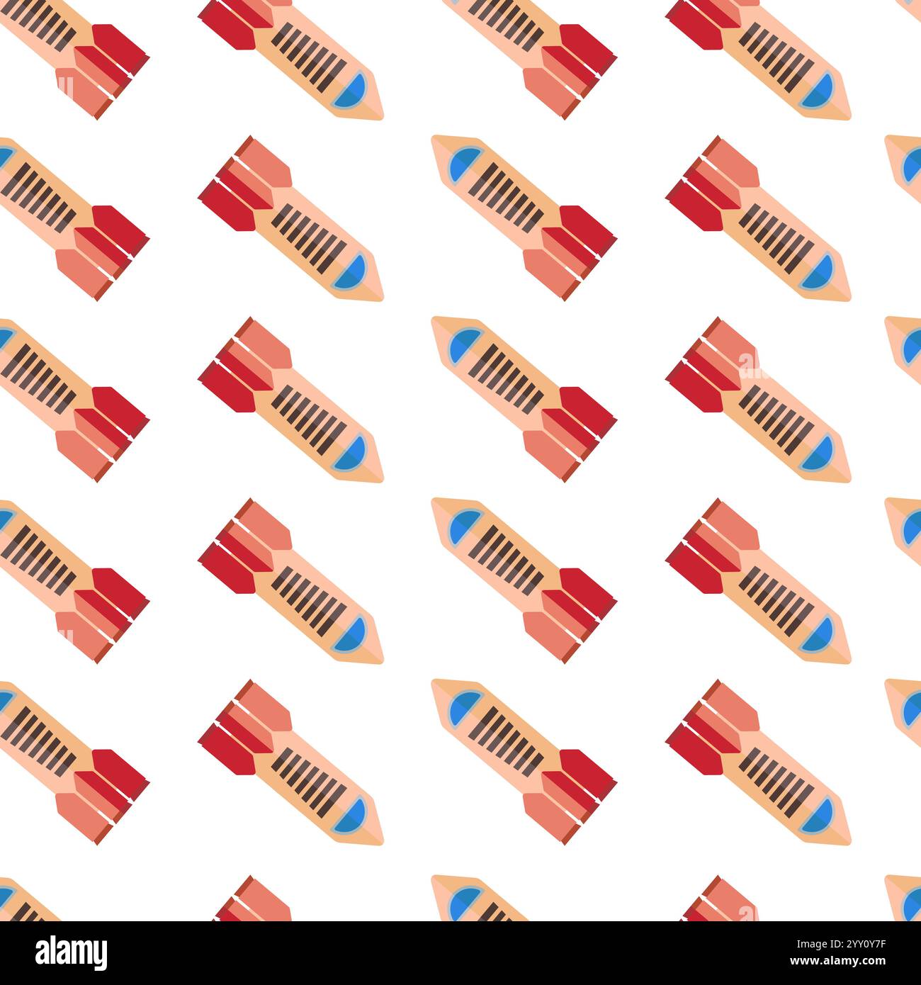 Seamless pattern with space rocket. Vector illustration Stock Vector ...