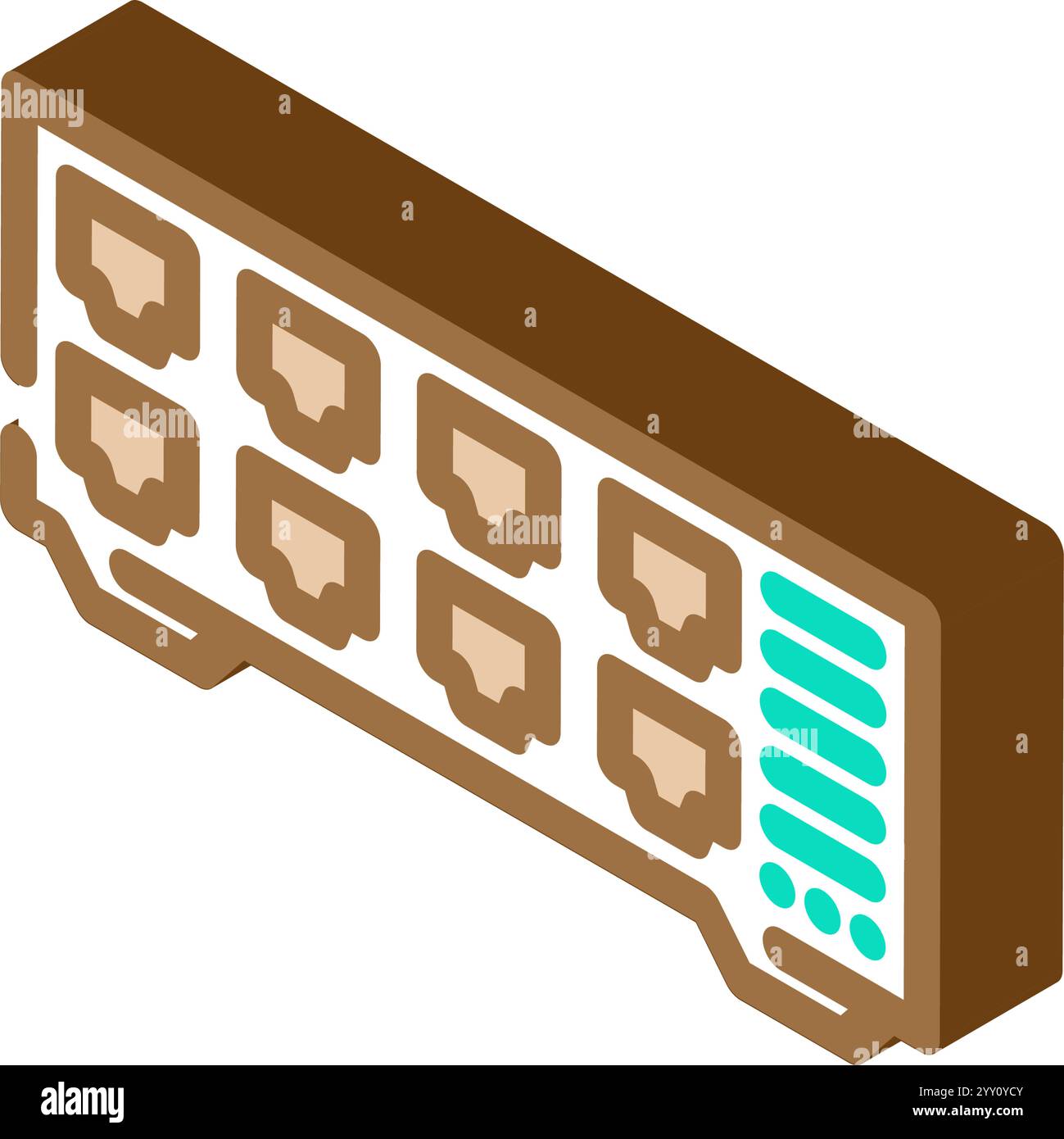 network switch data center isometric icon vector illustration Stock ...