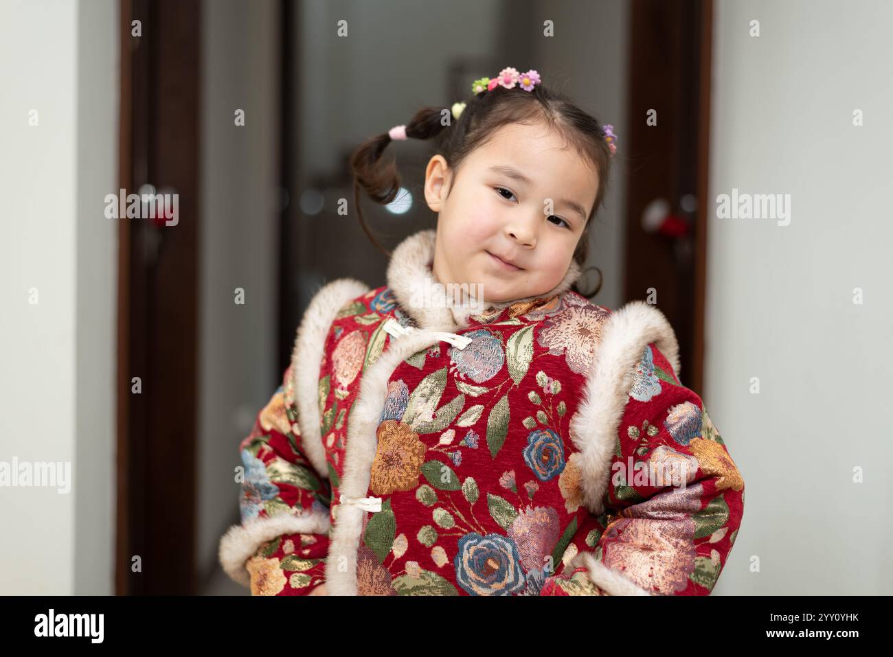 Beautiful multiracial girl is ready for a celebration of Chinese New ...