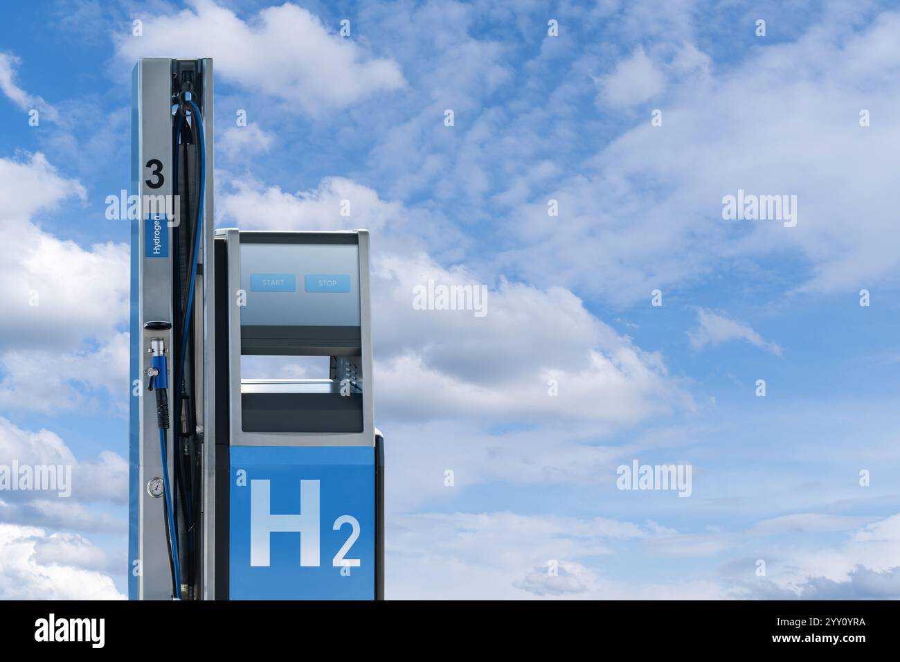 Hydrogen filling station on a background of blue sky Stock Photo - Alamy