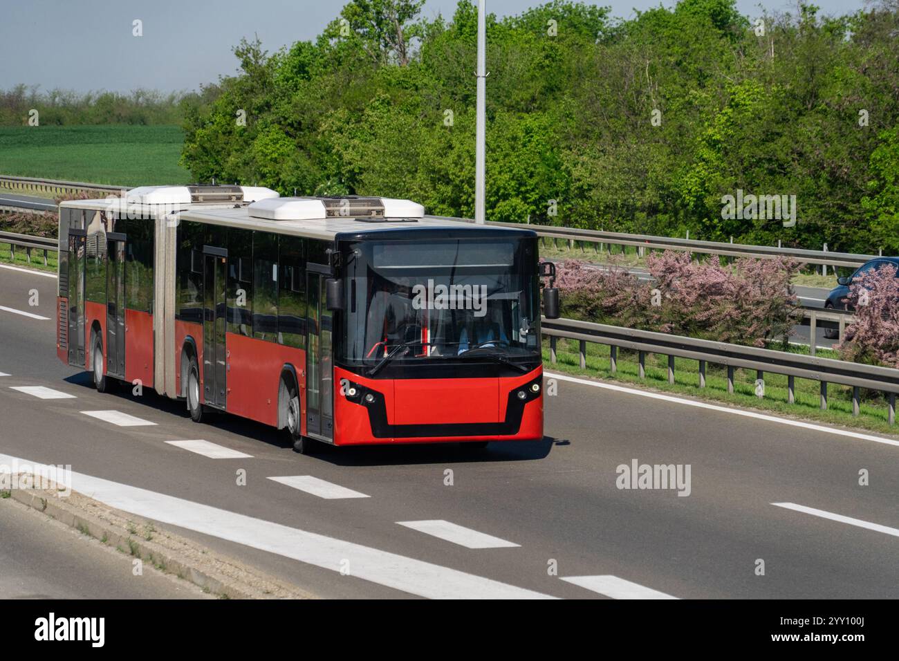 Red city bus on hi-res stock photography and images - Alamy
