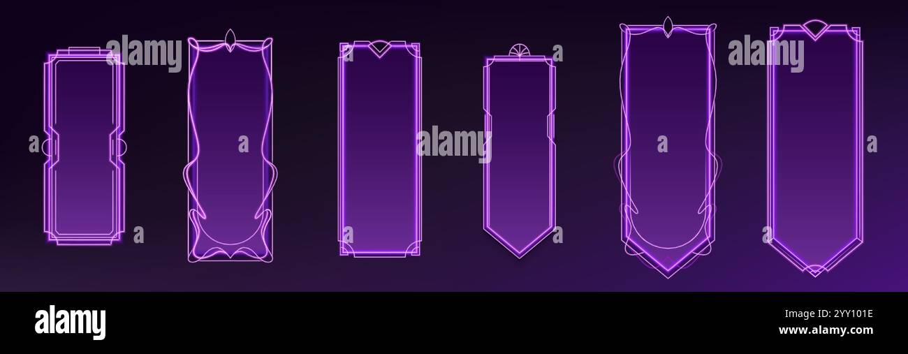 Deco frame for ui game. Medieval fantasy button for luxury interface ...