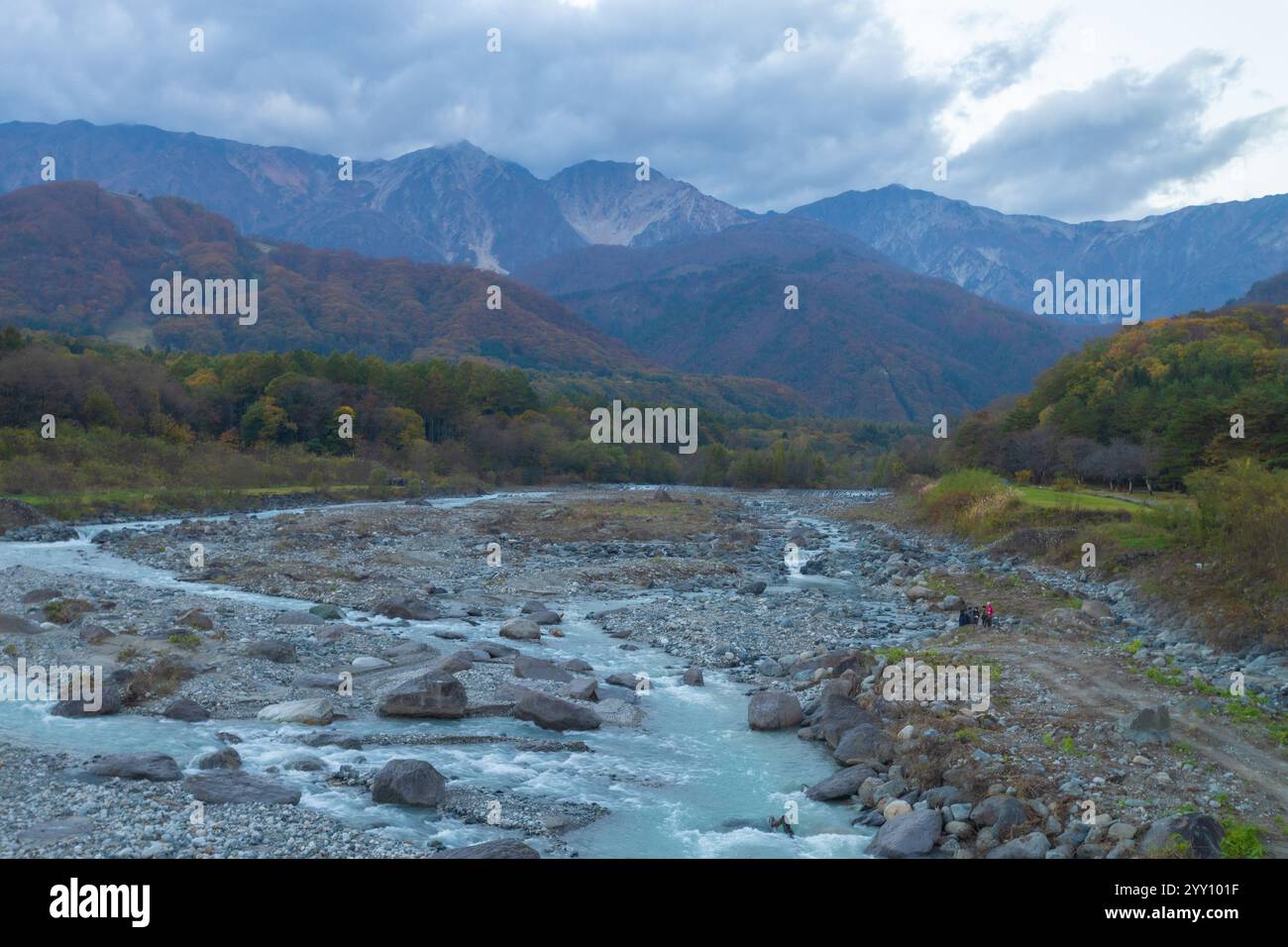 The observation deck from Hakuba Bridge offers a beautiful view of the ...