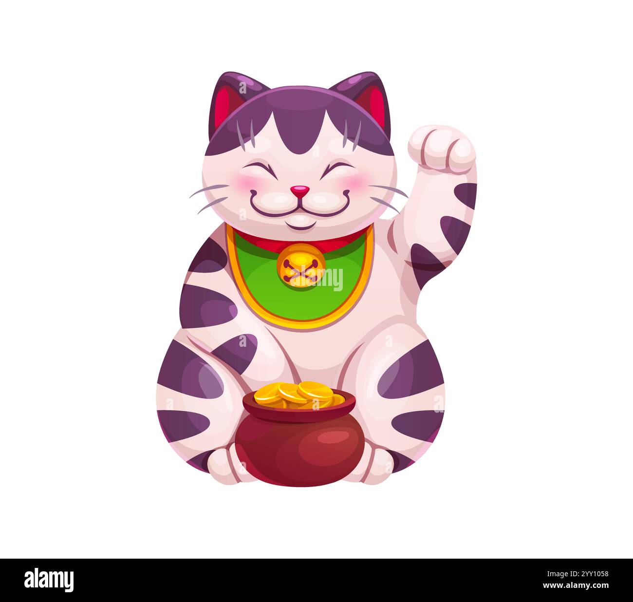 Japanese cat symbol coins Stock Vector Images - Alamy