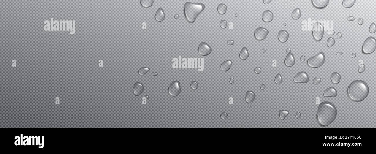 Water droplet on glass background. Rain drop transparent texture on ...