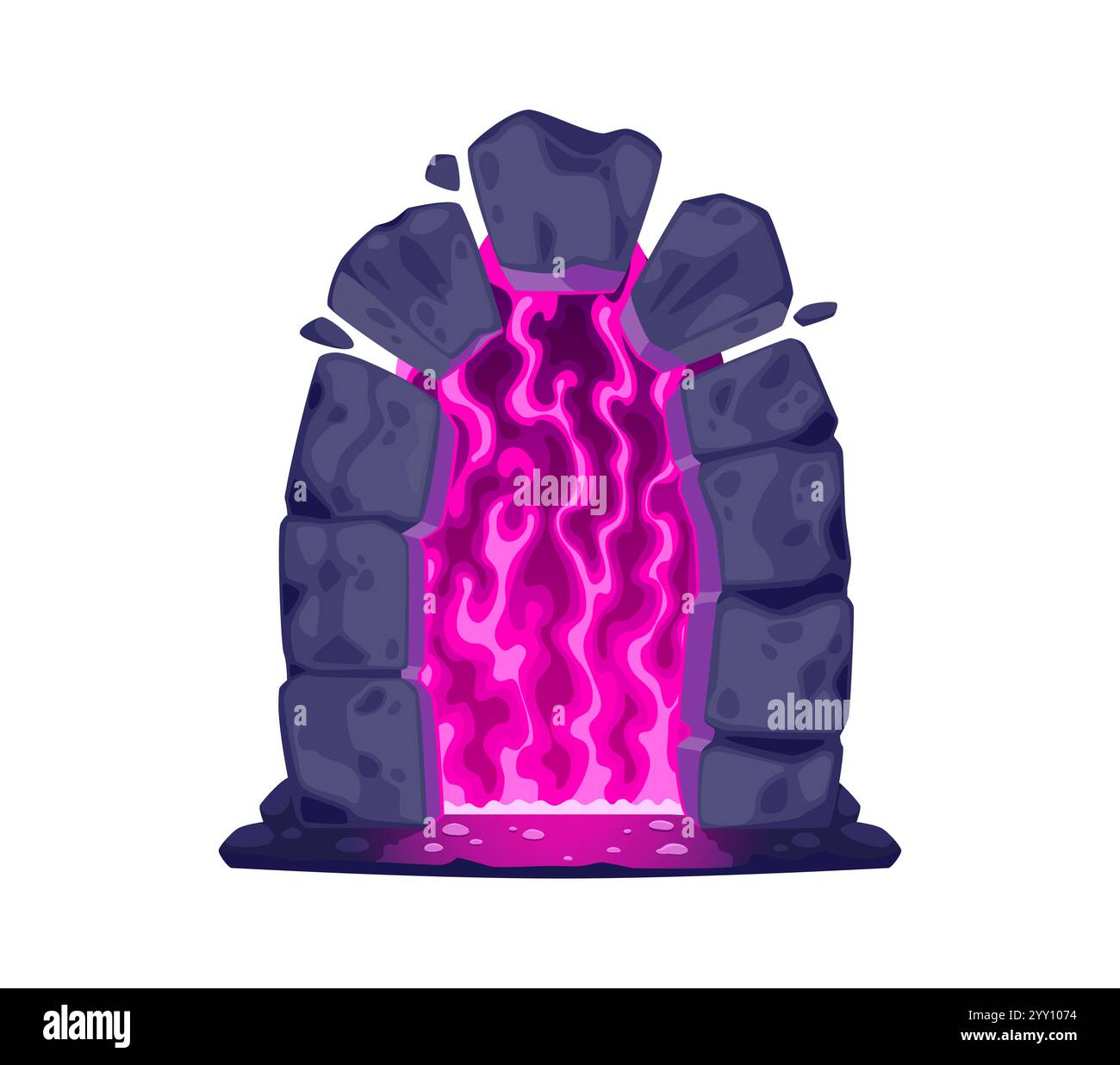 Fantasy game magic portal door, witchcraft game asset. Cartoon vector ...