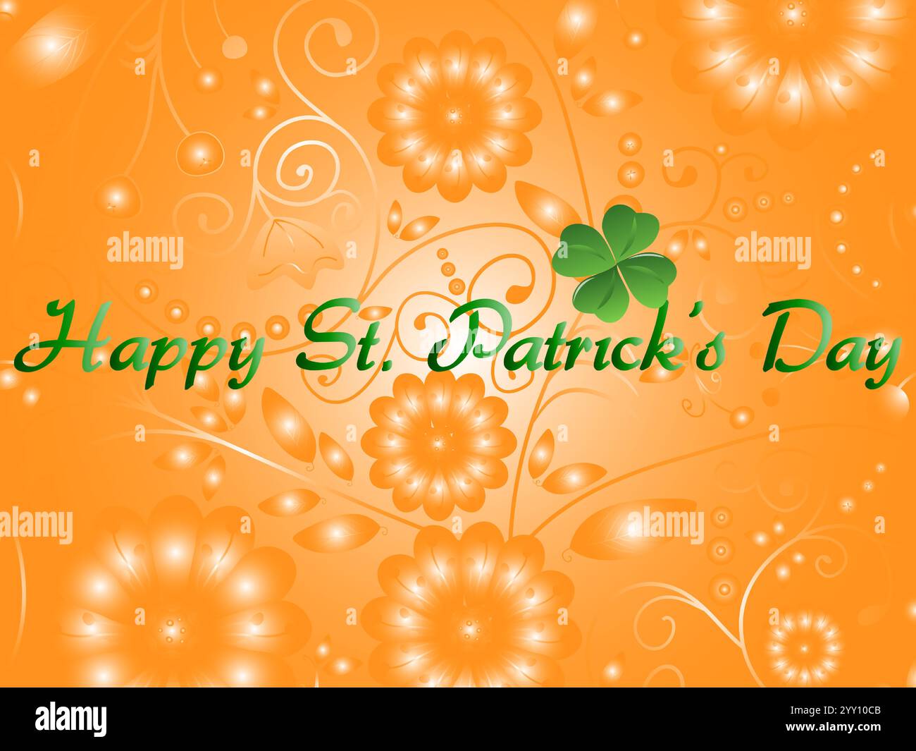Lucky text in shamrock Stock Vector Images - Alamy