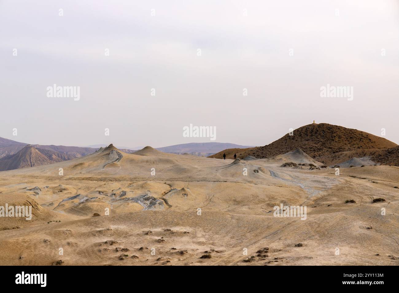 Beautiful mud volcanoes on the territory of Gobustan. Azerbaijan Stock ...