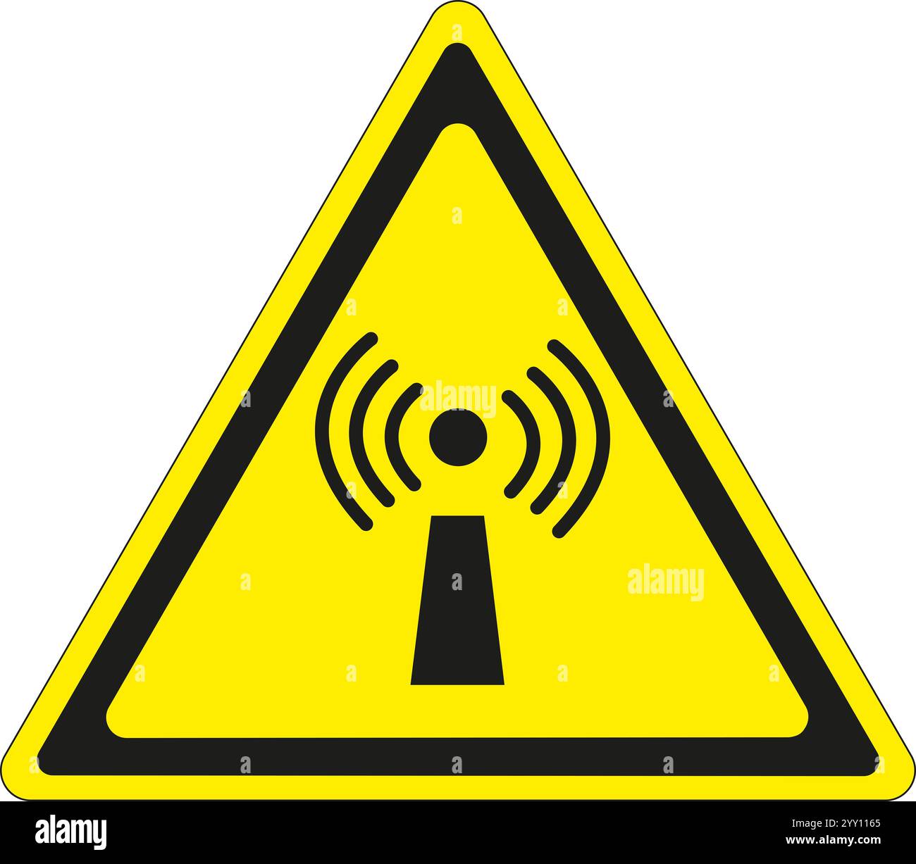 Radio waves warning sign hi-res stock photography and images - Alamy