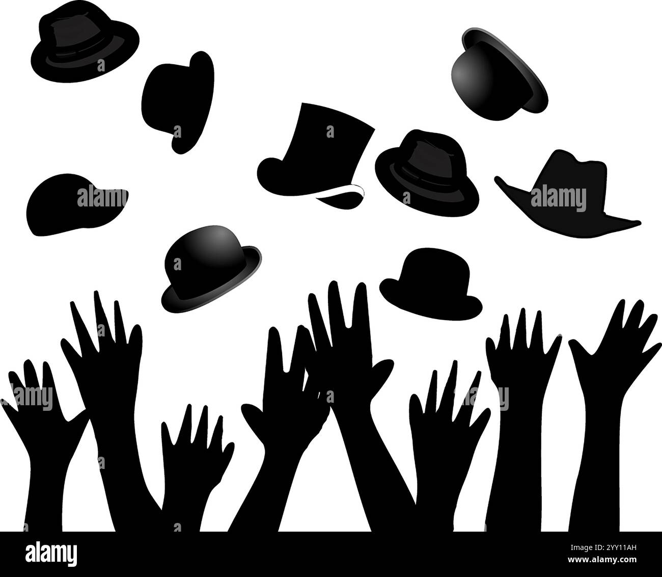 Top hat in hand Cut Out Stock Images & Pictures - Alamy