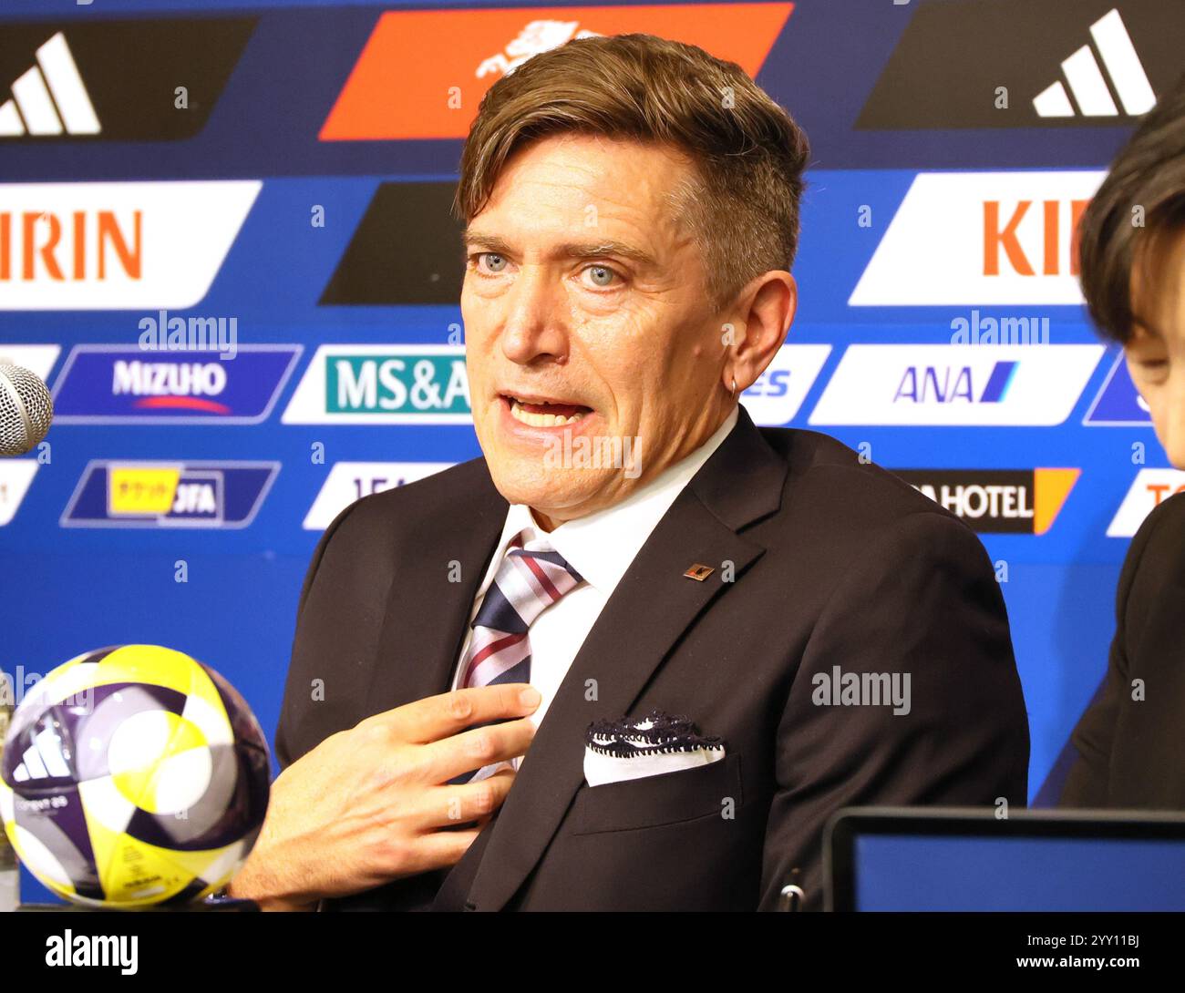 Tokyo, Japan. 18th Dec, 2024. Danish football manager Nils Nielsen ...
