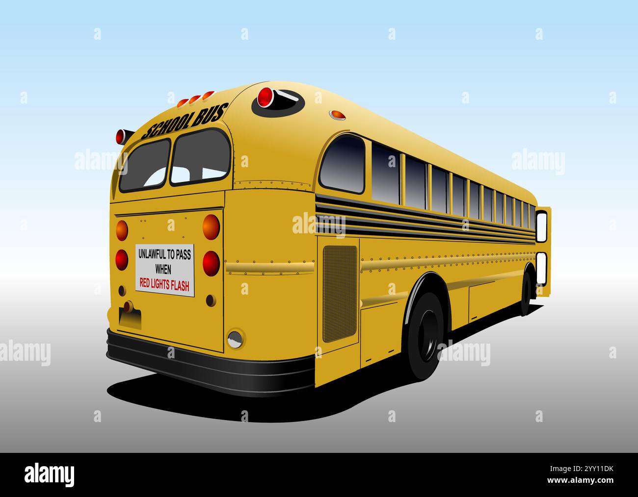 Waiting for school bus Stock Vector Images - Alamy