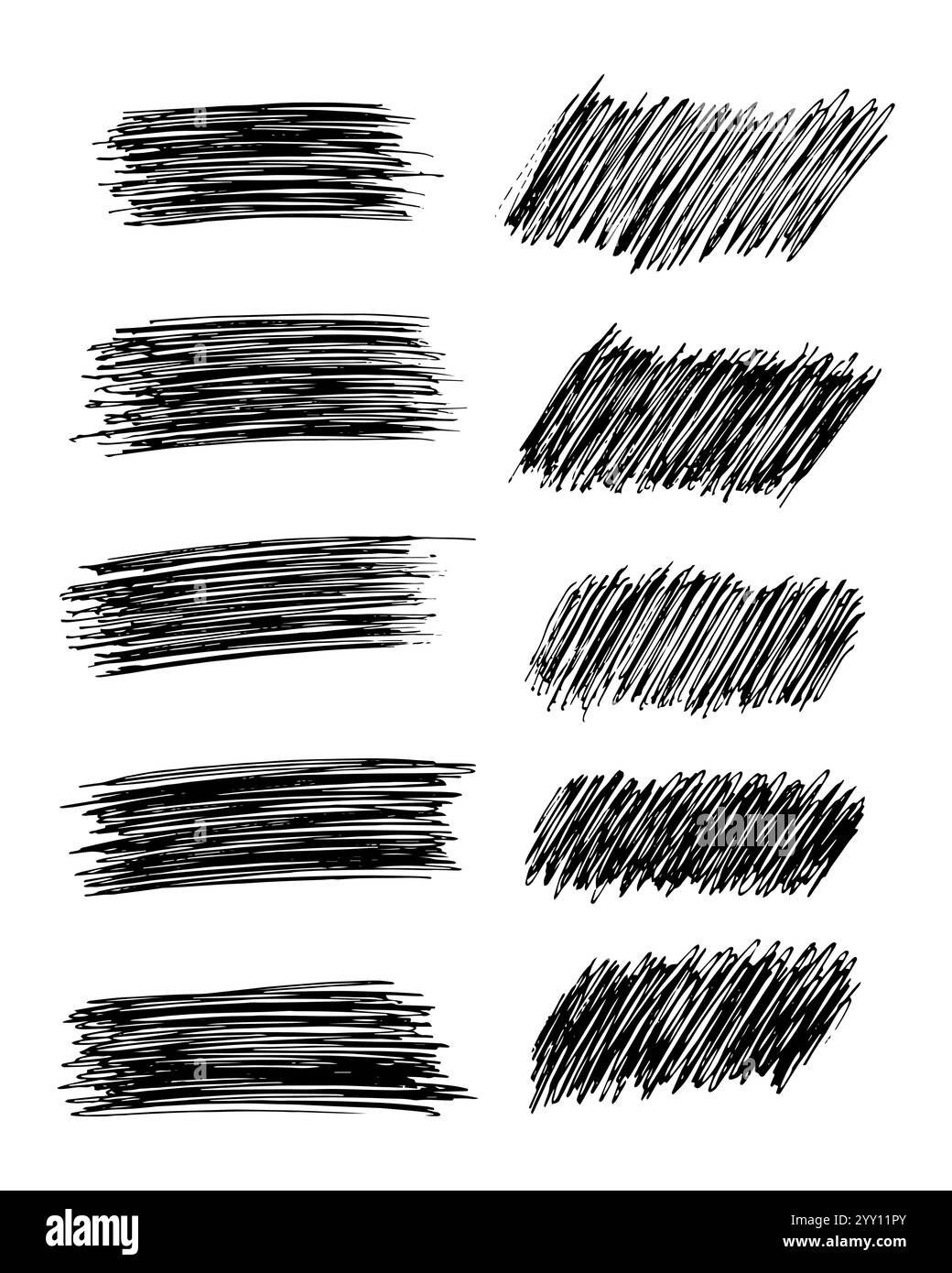 Sketch Scribble Smear. Set of ten Hand drawn Pencil Scribble Stains ...