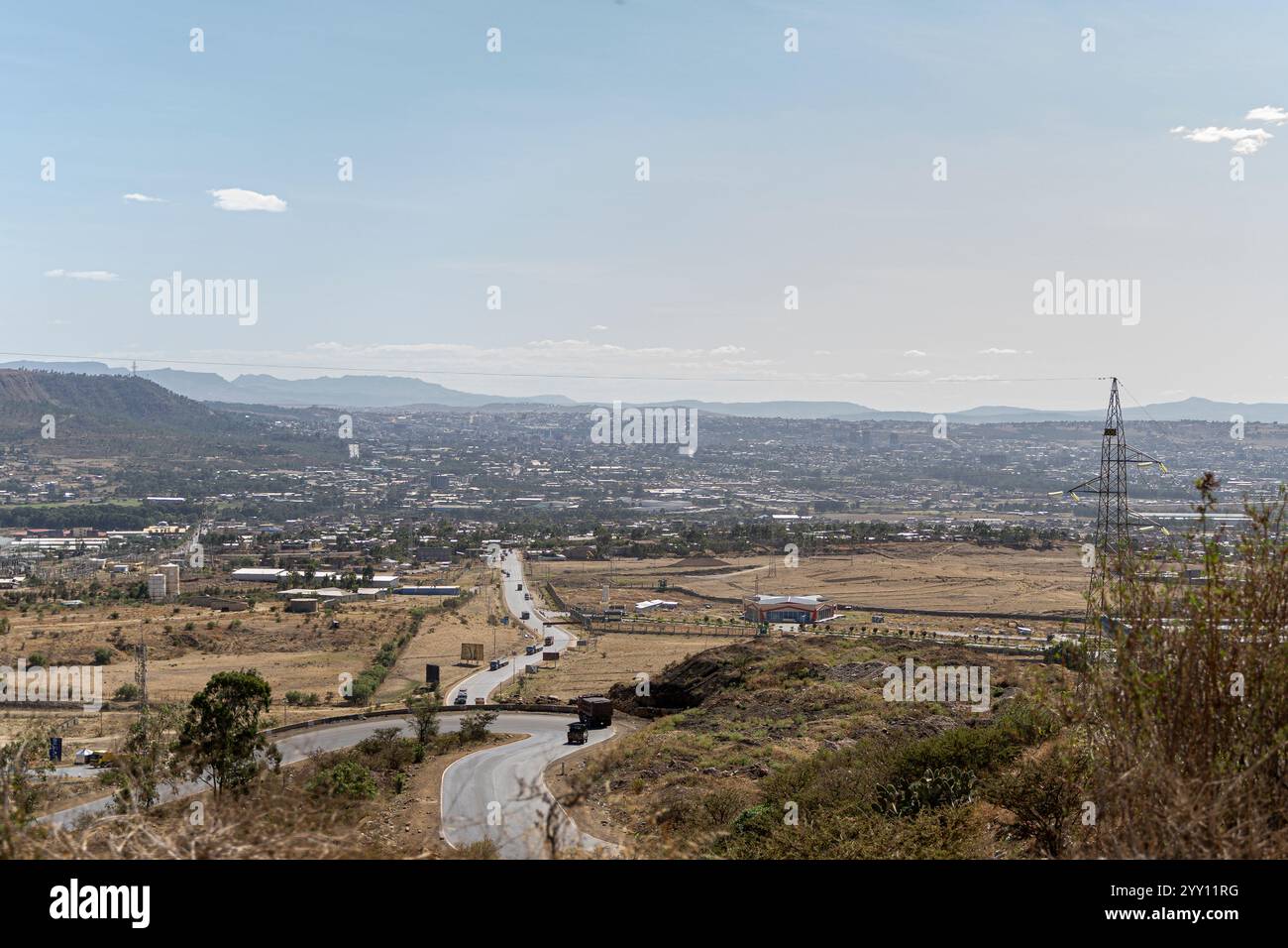 Aerial view of the Addis Ababa, the capital city of Ethiopia Stock ...