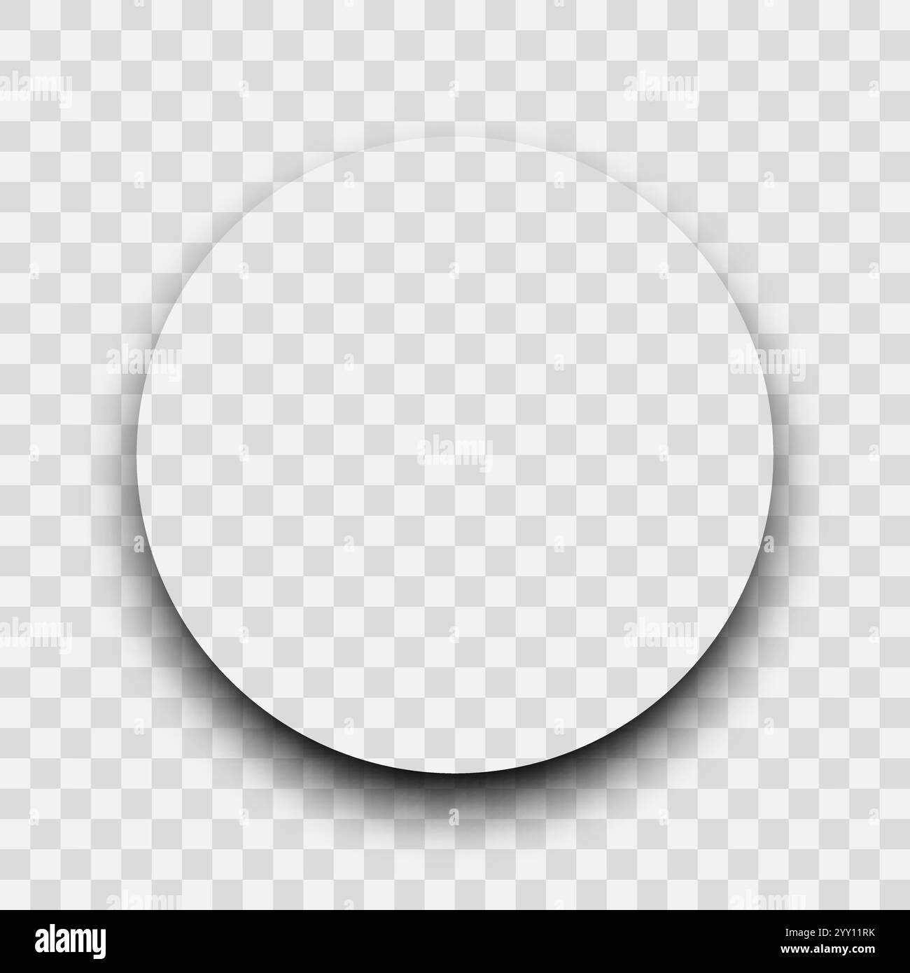 Dark transparent realistic shadow. Circle shadow isolated on ...