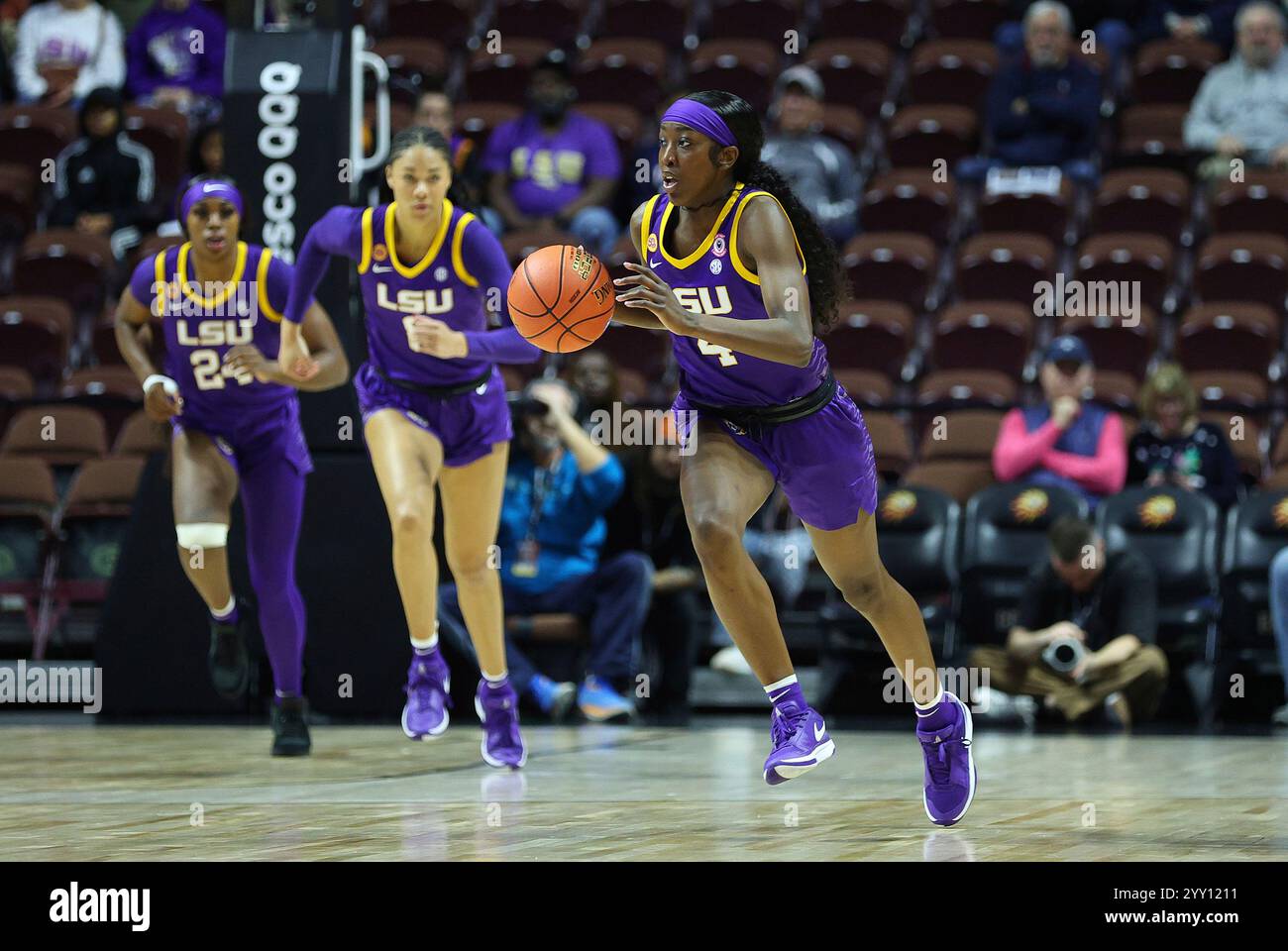 UNCASVILLE, CT - DECEMBER 17: LSU Lady Tigers guard Flau'Jae Johnson (4 ...