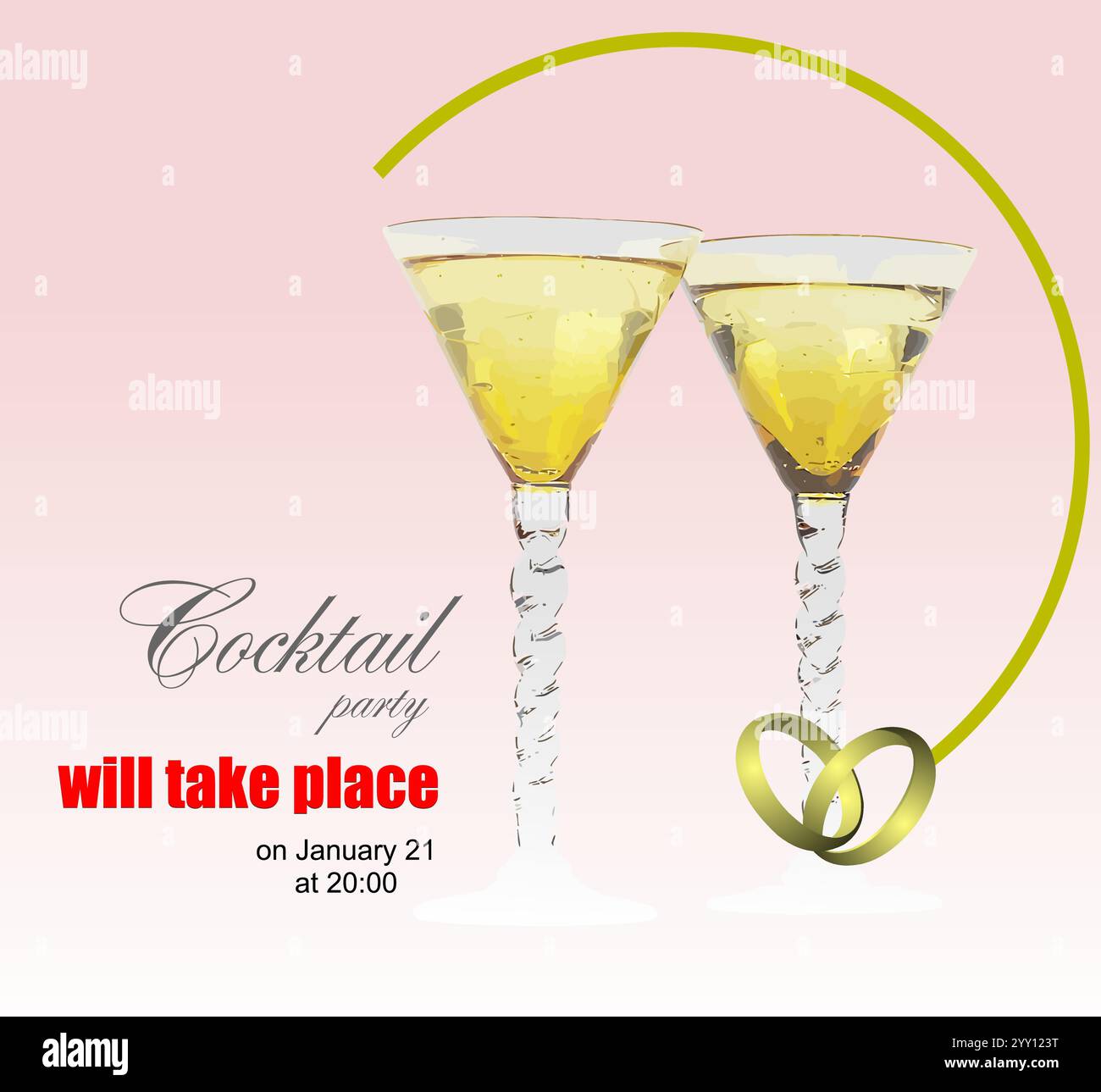 Cocktail party. Wedding parties. 3d vector illustration Stock Vector ...