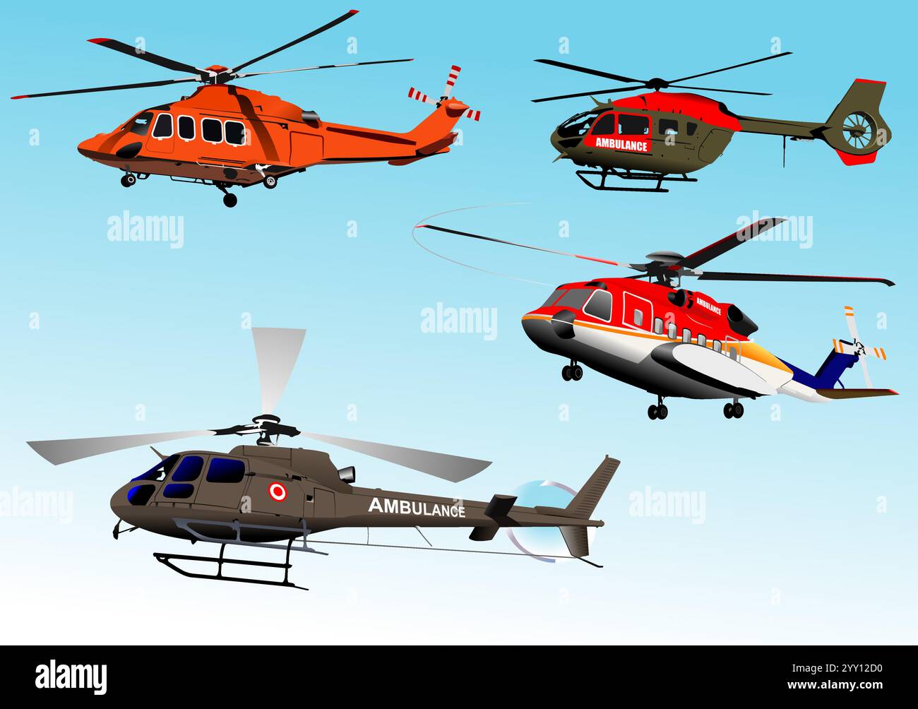 Helicopters vector vectors hi-res stock photography and images - Alamy