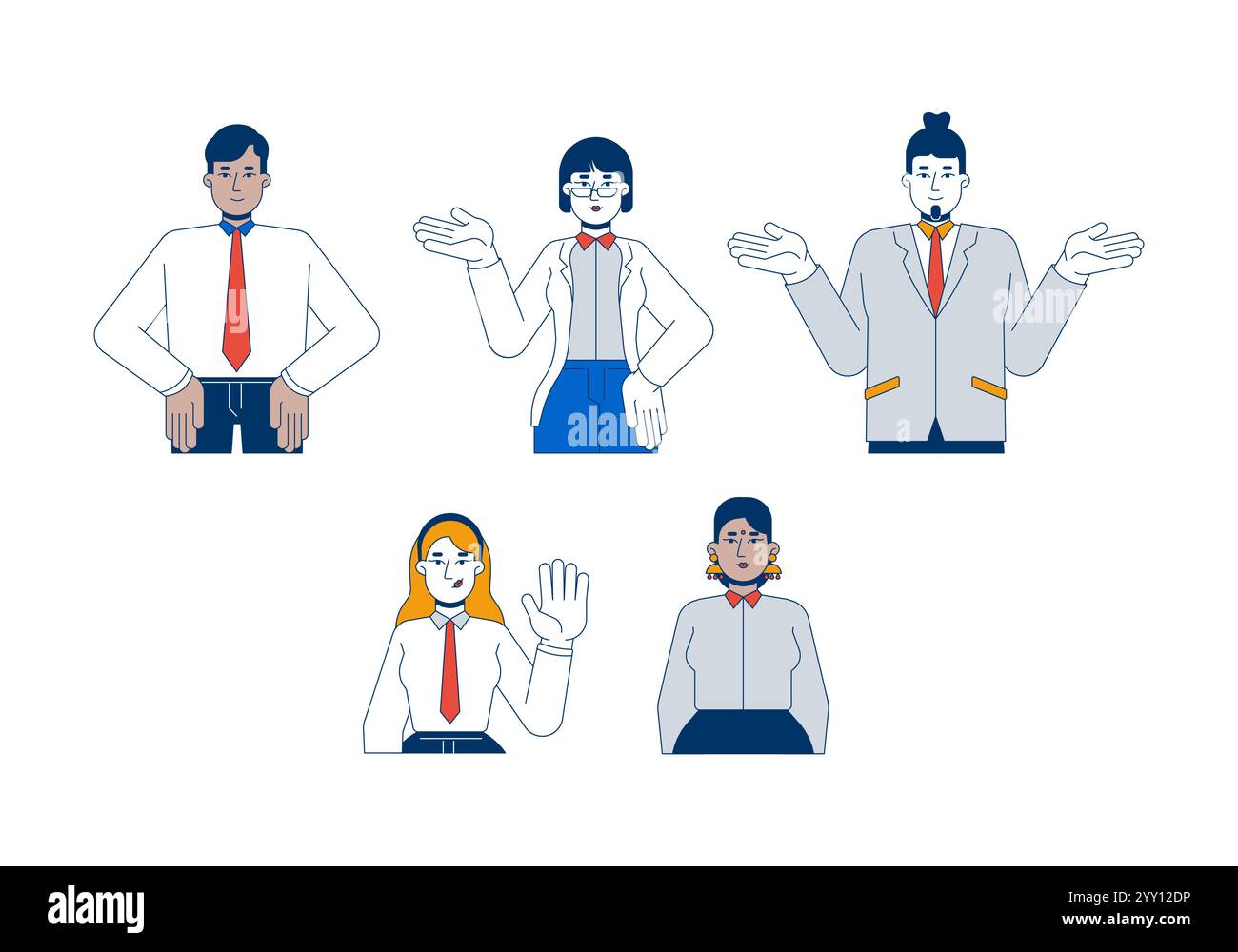 Collection diverse women characters Cut Out Stock Images & Pictures - Alamy