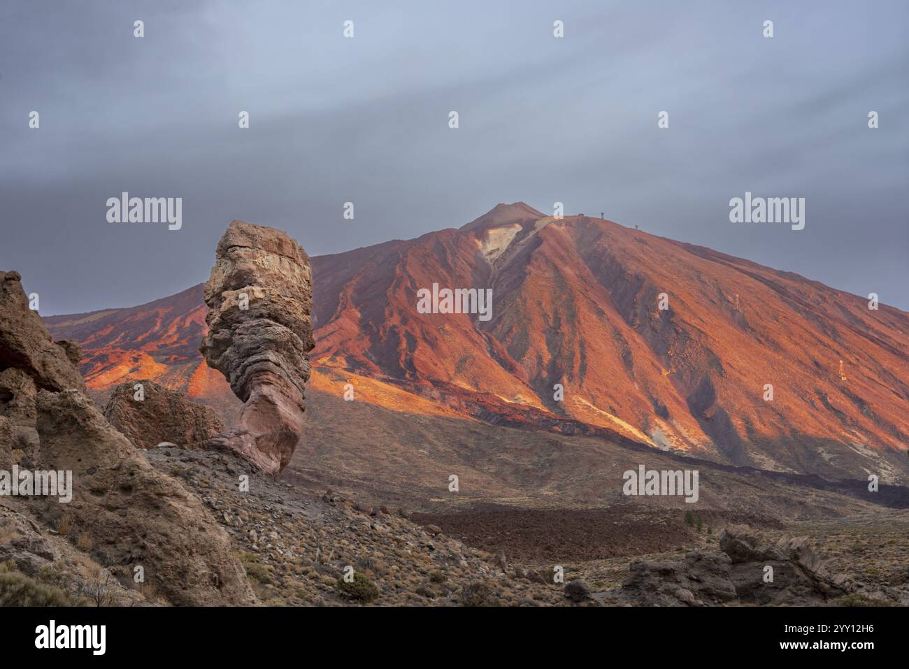 Panorama at sunrise on the Roque Chinchado, also known as the Stone ...