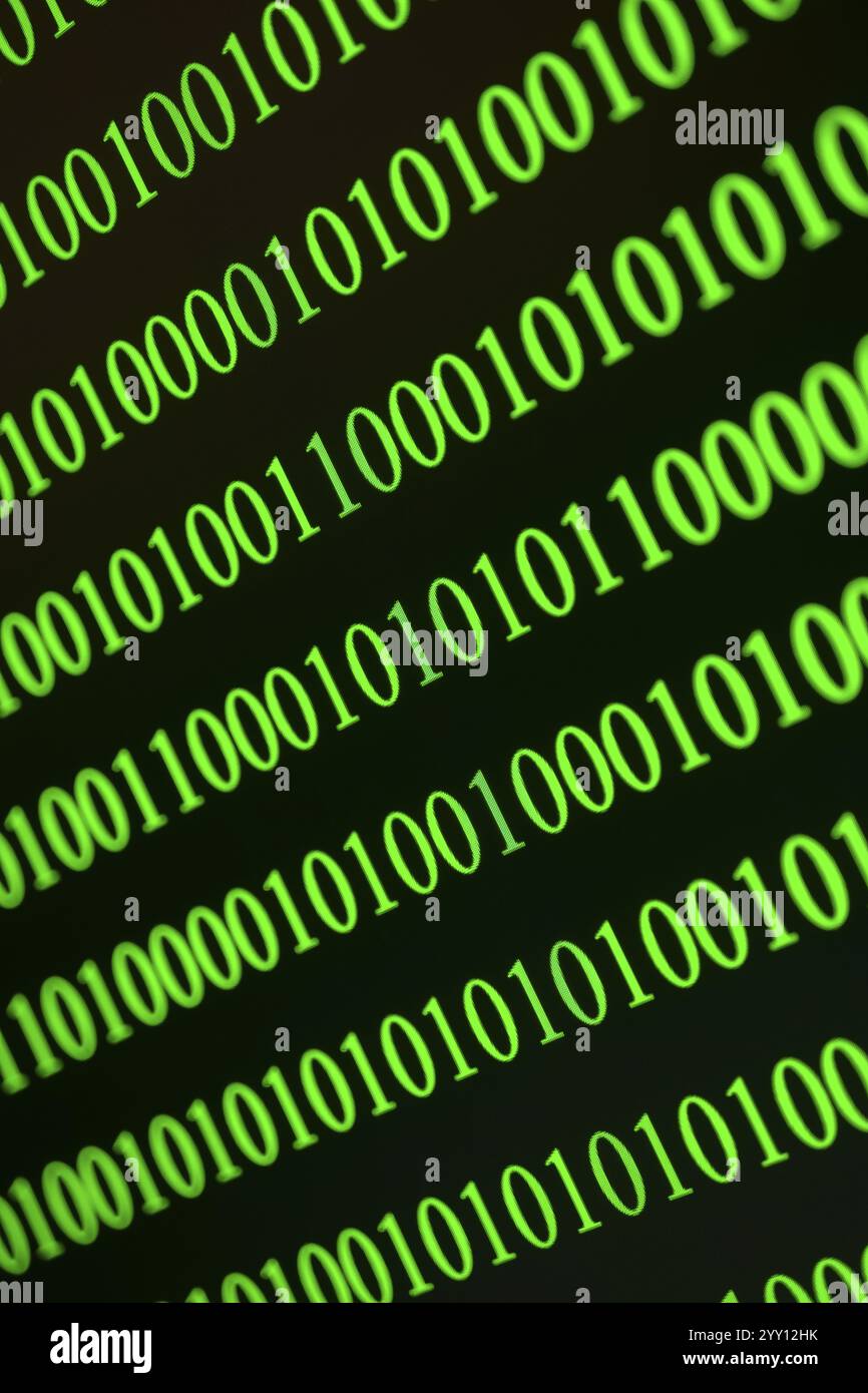 Binary digits displayed on hi-res stock photography and images - Alamy