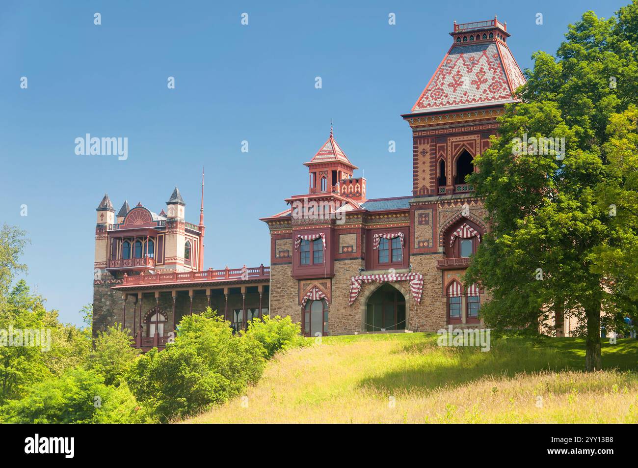 the historic estate and building at the olana state historic site in ...