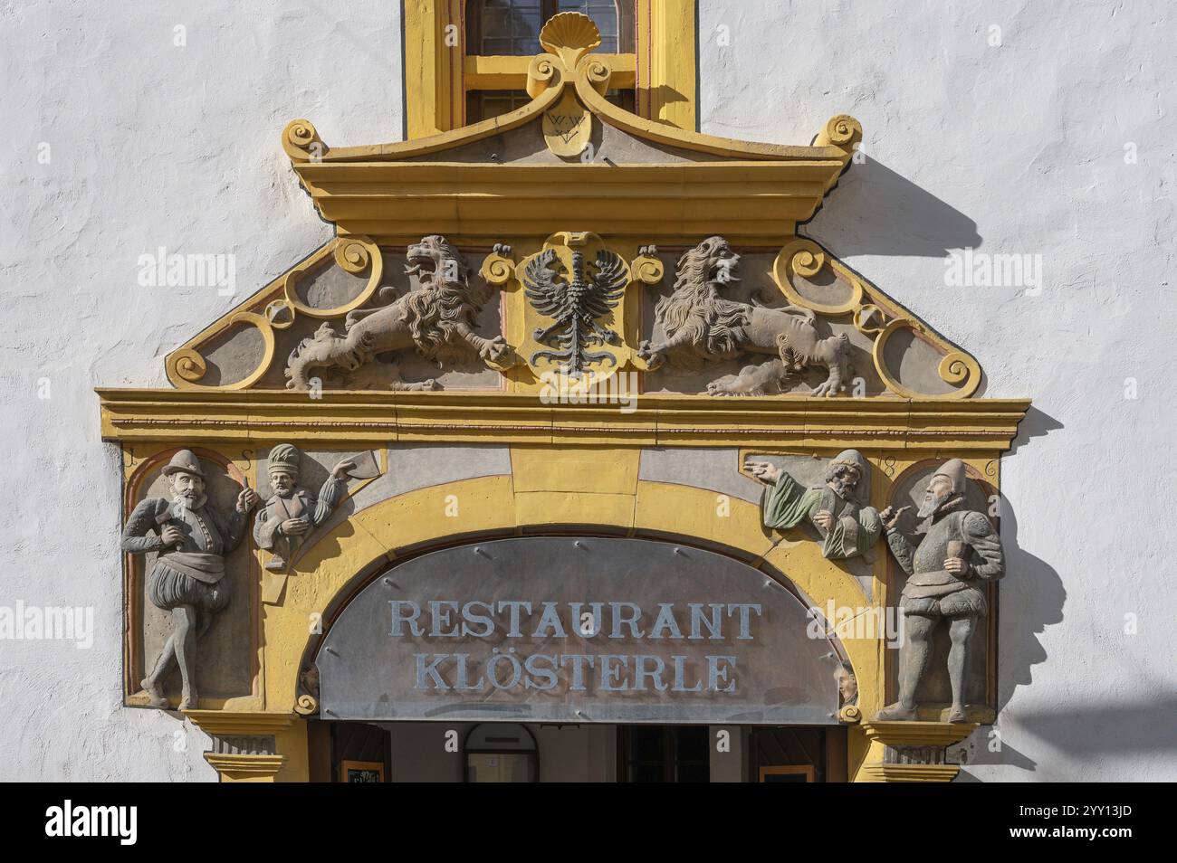 Sculptures and coats of arms from the entrance portal of the former ...
